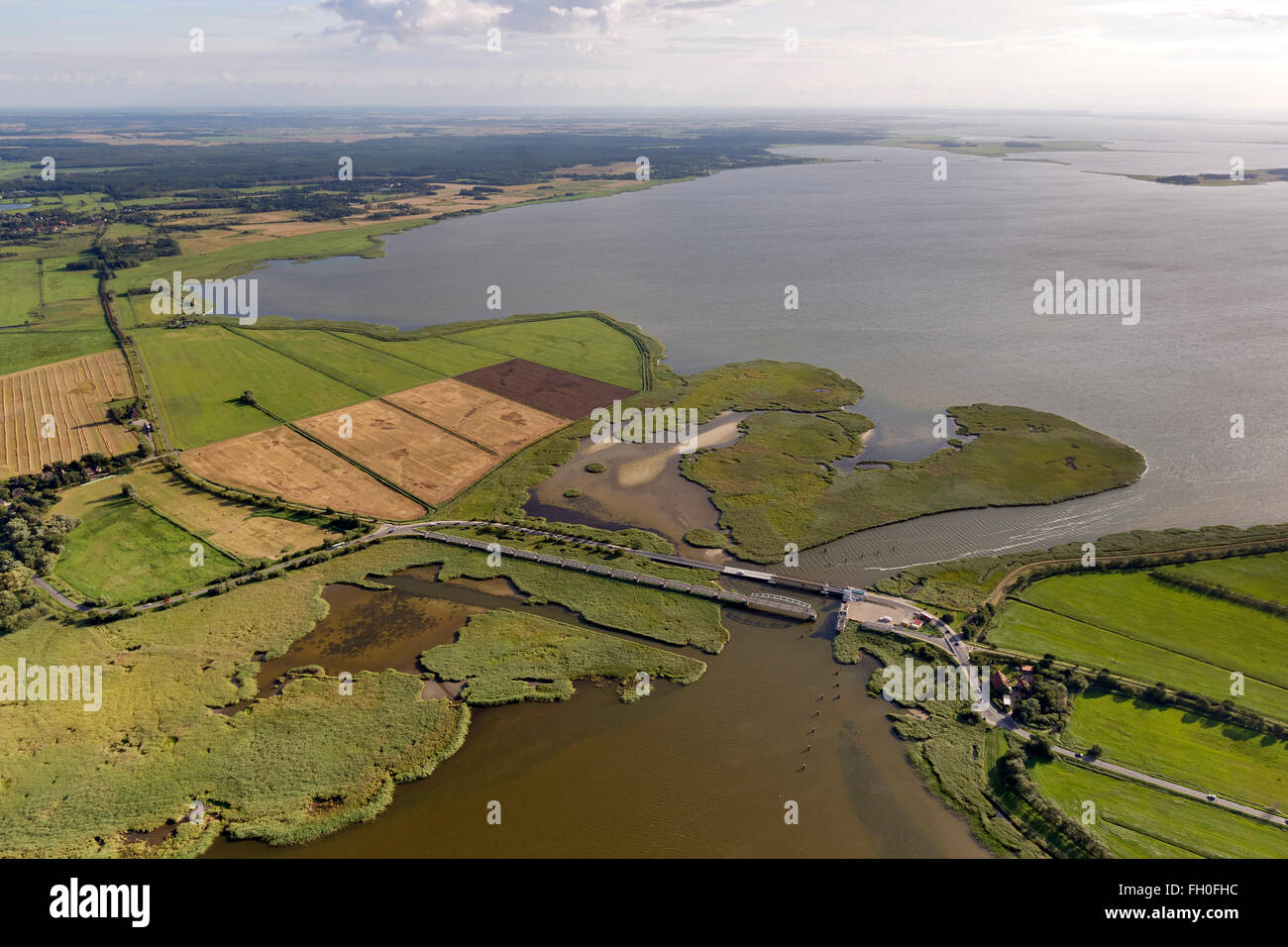 Luftaufnahme, Insel große Kirr, Barth Bodden, Zingst, Ostsee ...