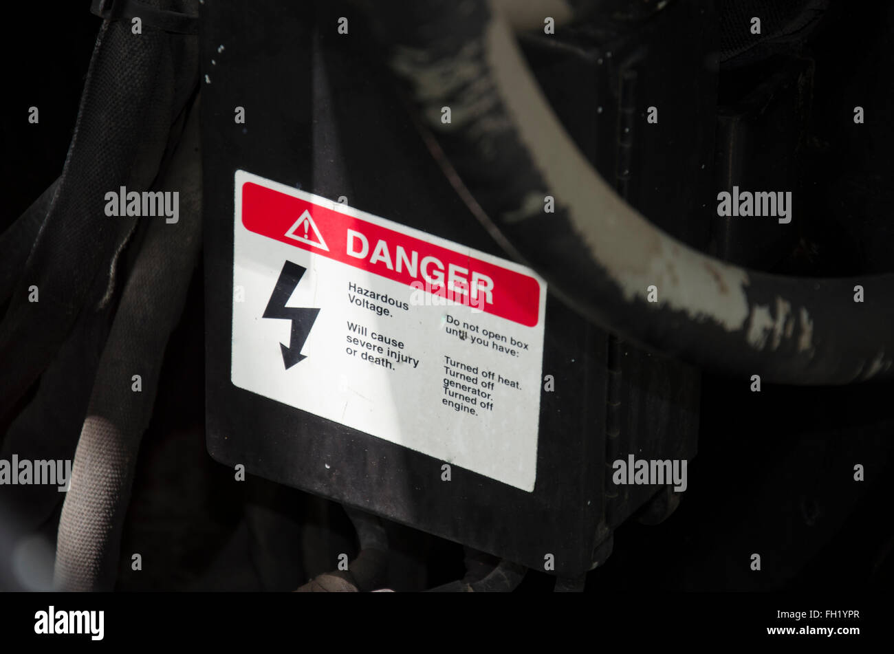 Elektrisches warnschild Stockfotos und -bilder Kaufen - Alamy