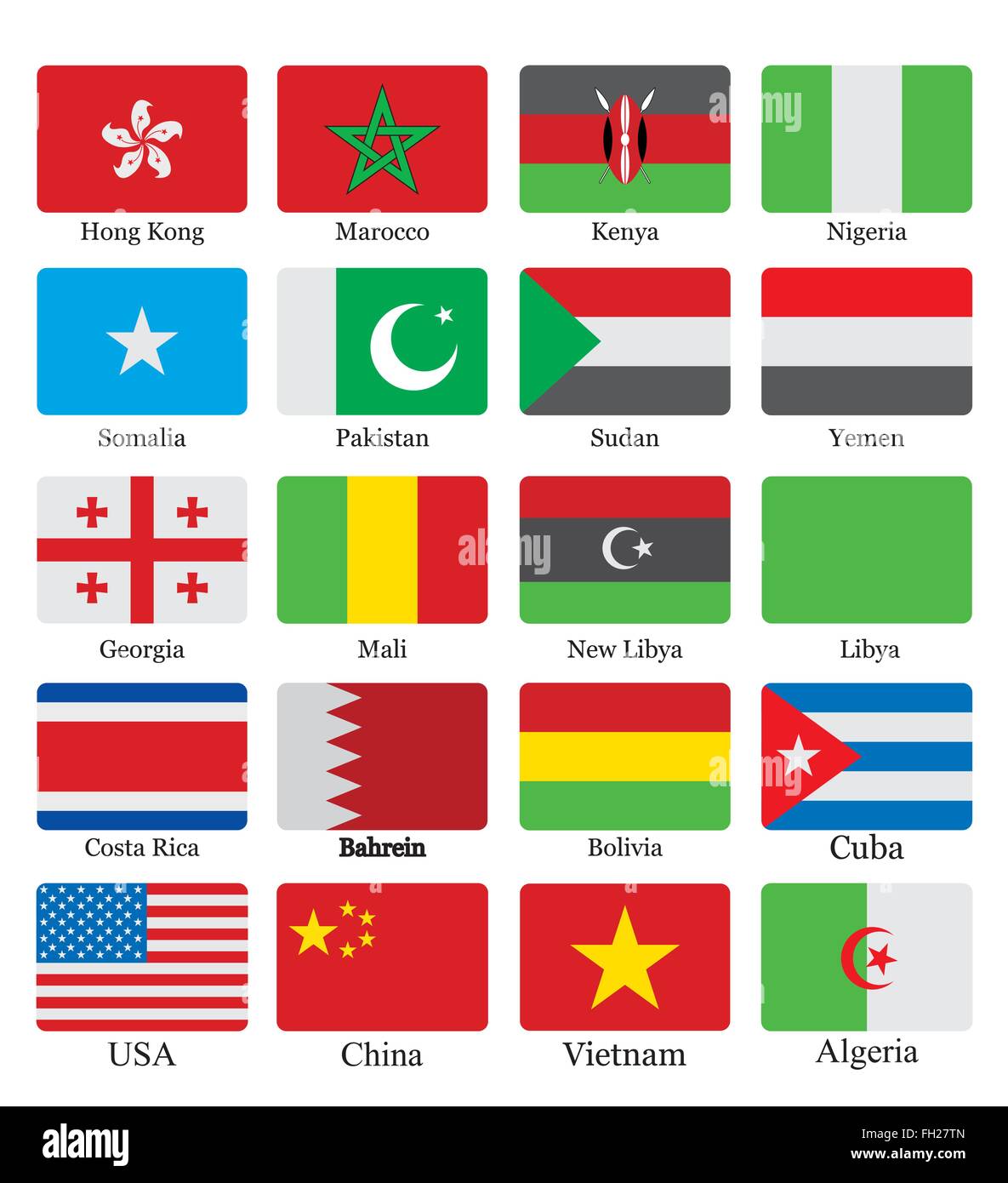 Las banderas del mundo Stock-Vektorgrafiken kaufen - Alamy