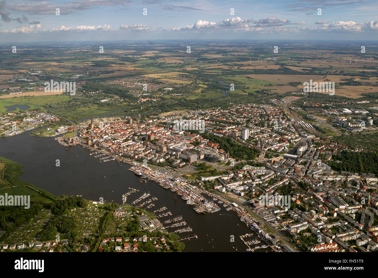 Luftaufnahme, Rostock Hanse Sail, Rostock, Ostsee, Ostsee, Mecklenburg ...