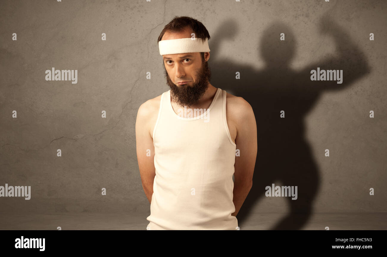 Muscle man skinny man -Fotos und -Bildmaterial in hoher Auflösung – Alamy