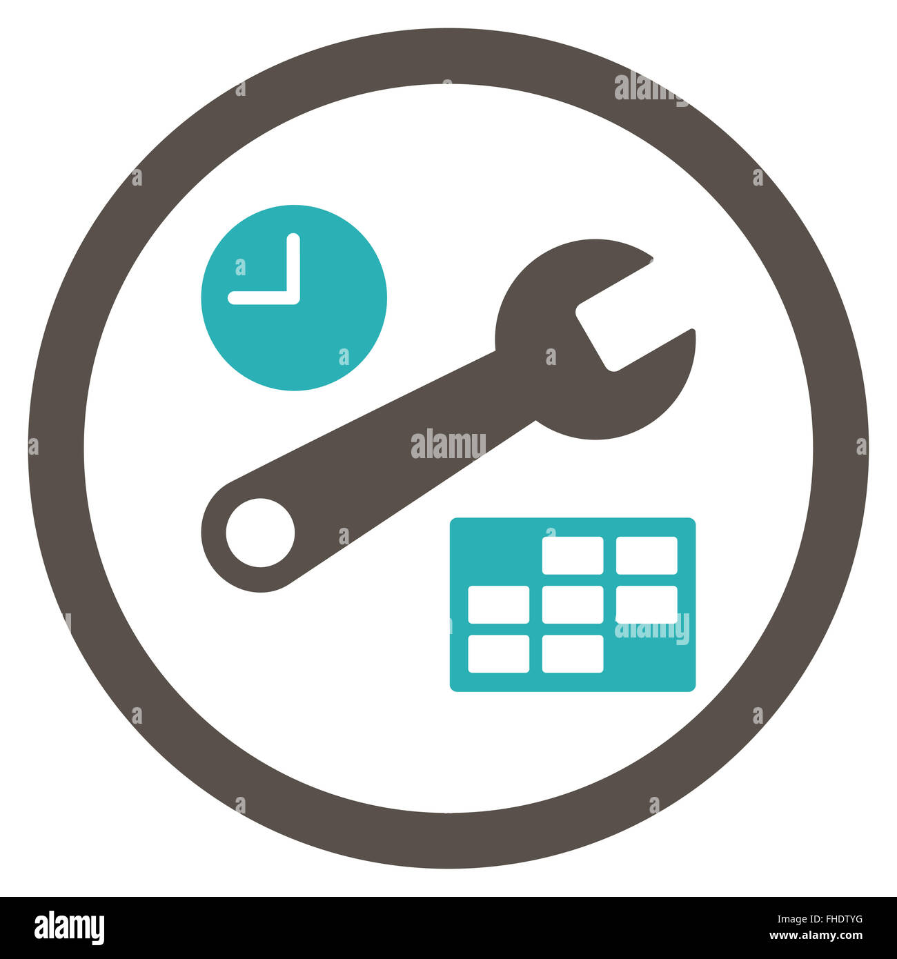 Datum und Zeit-Setup-Symbol Stockfotografie - Alamy