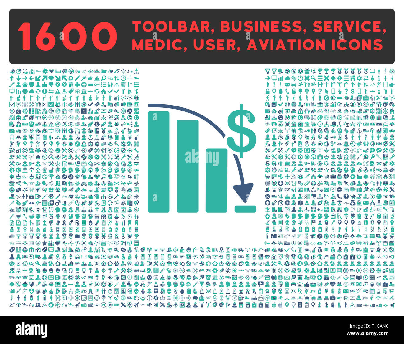 Epic Fail-Symbol mit großen Piktogramm-Sammlung Stockfotografie - Alamy