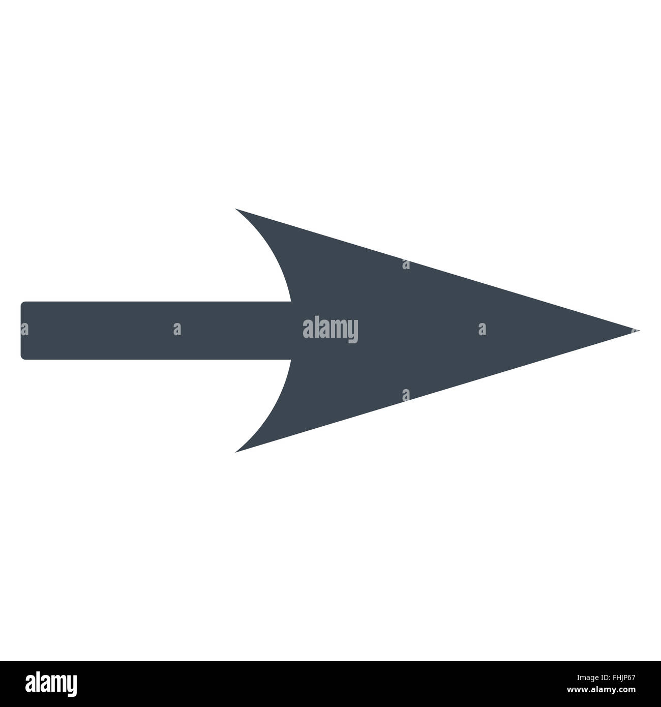 Pfeil-Achse X flach glatt blau-Symbol Stockfotografie - Alamy