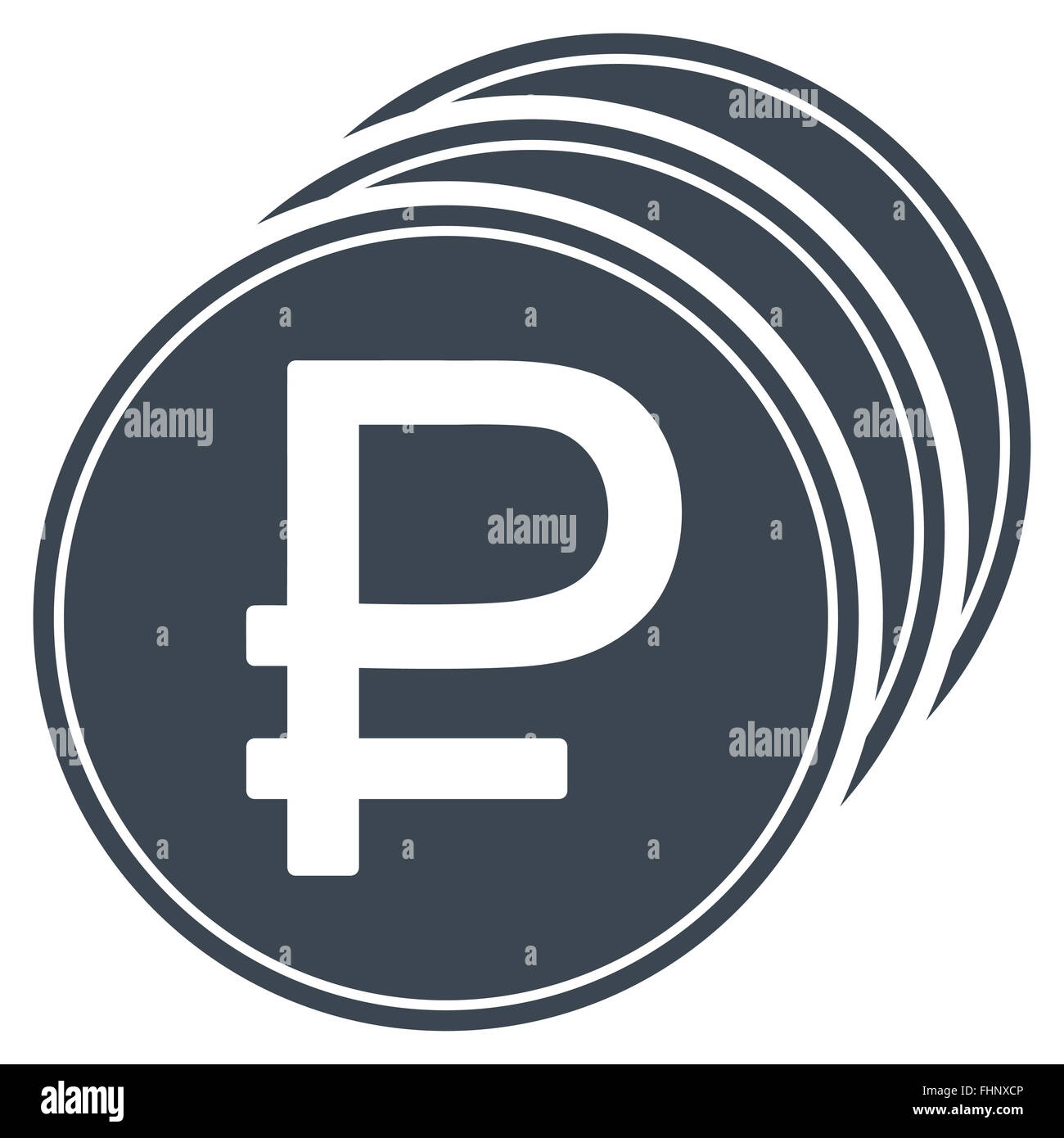 Rubel Münzen Symbol Stockfotografie - Alamy