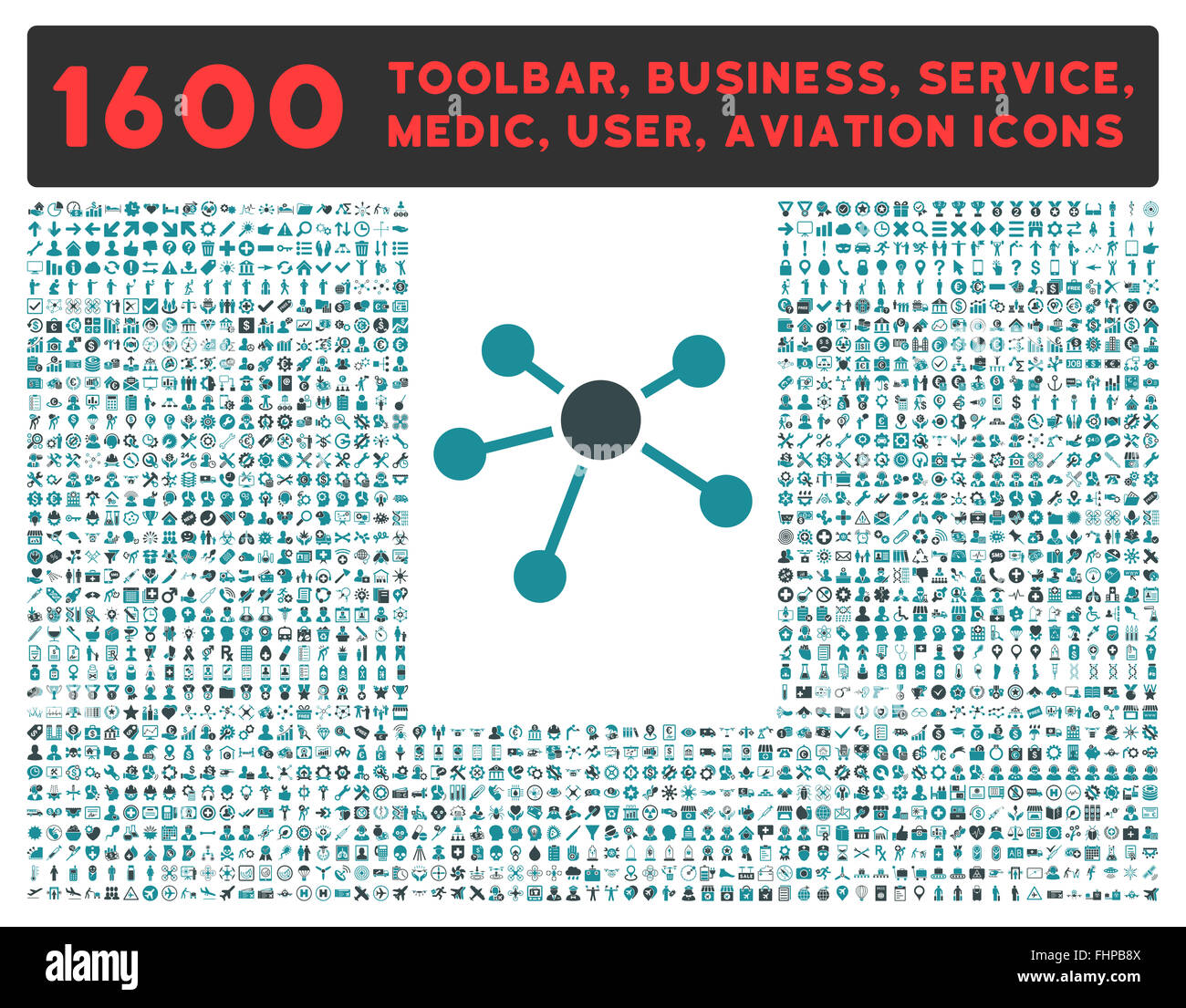 Verbindungen-Symbol mit großen Piktogramm-Sammlung Stockfotografie - Alamy