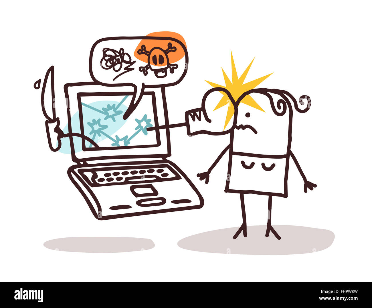 Cyber bullying cartoon -Fotos und -Bildmaterial in hoher Auflösung – Alamy