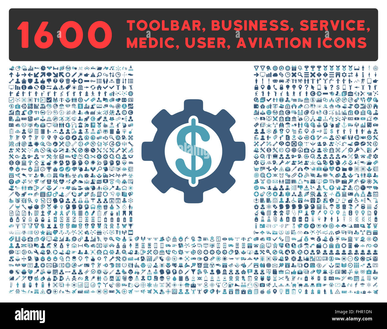 Entwicklung-Symbol mit großen Piktogramm-Sammlung Stockfotografie - Alamy