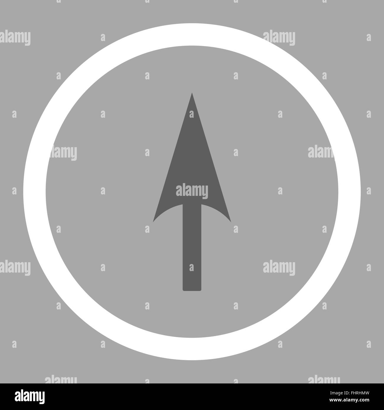 Flache dunkle graue und weiße Farben Pfeil Achse Y gerundet Raster ...