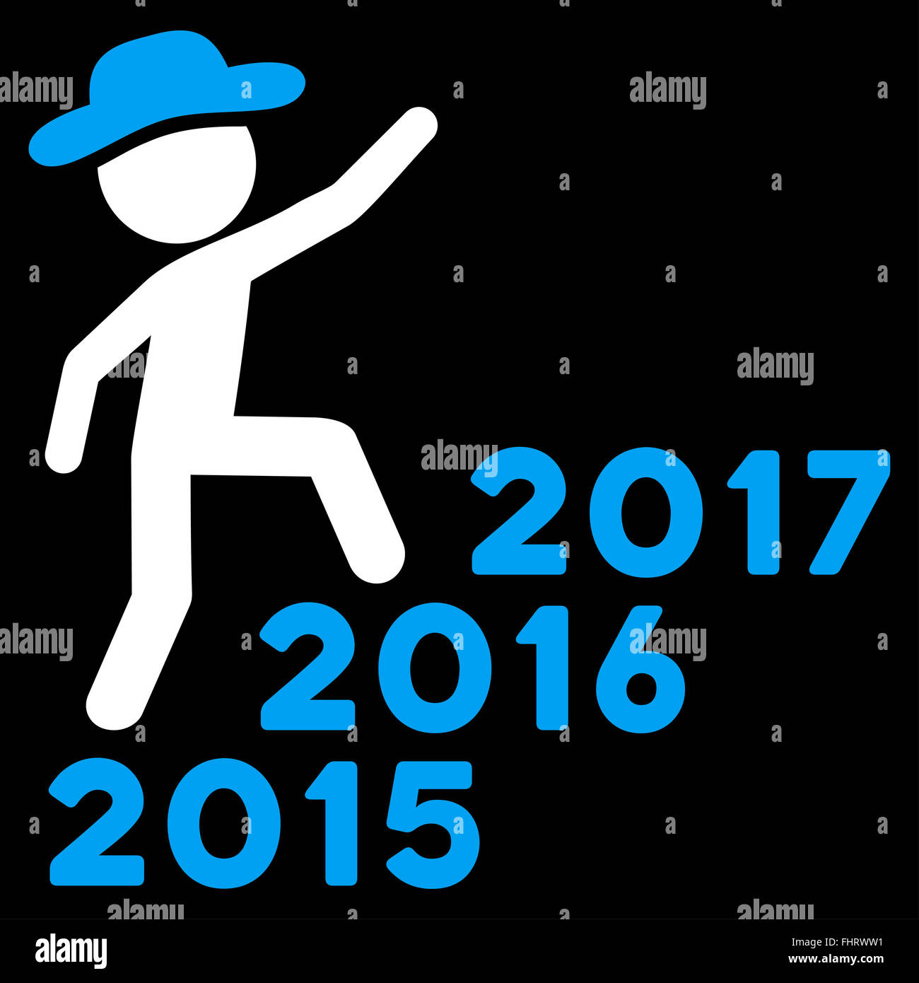 Human Steps Jahren Symbol Stockfotografie - Alamy