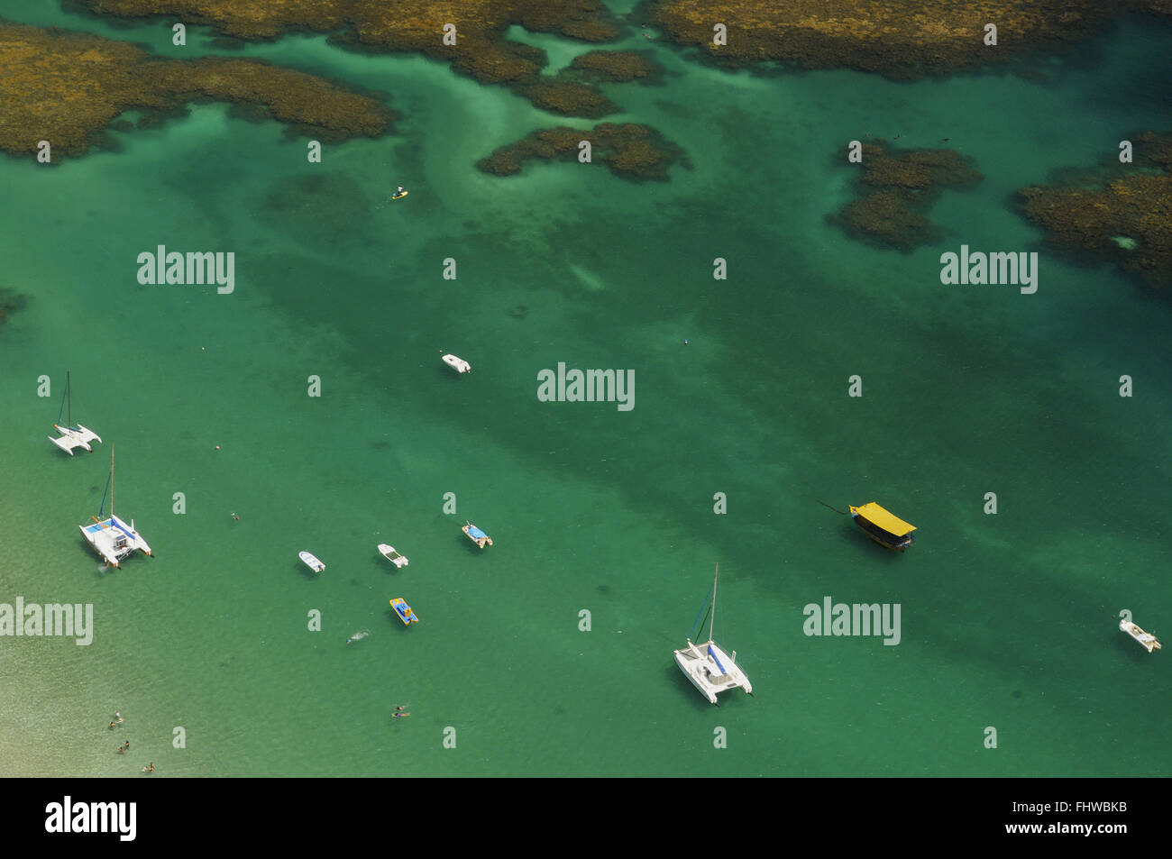 Korallenriffe am Strand von Porto de Galinhas - Luftbild ...