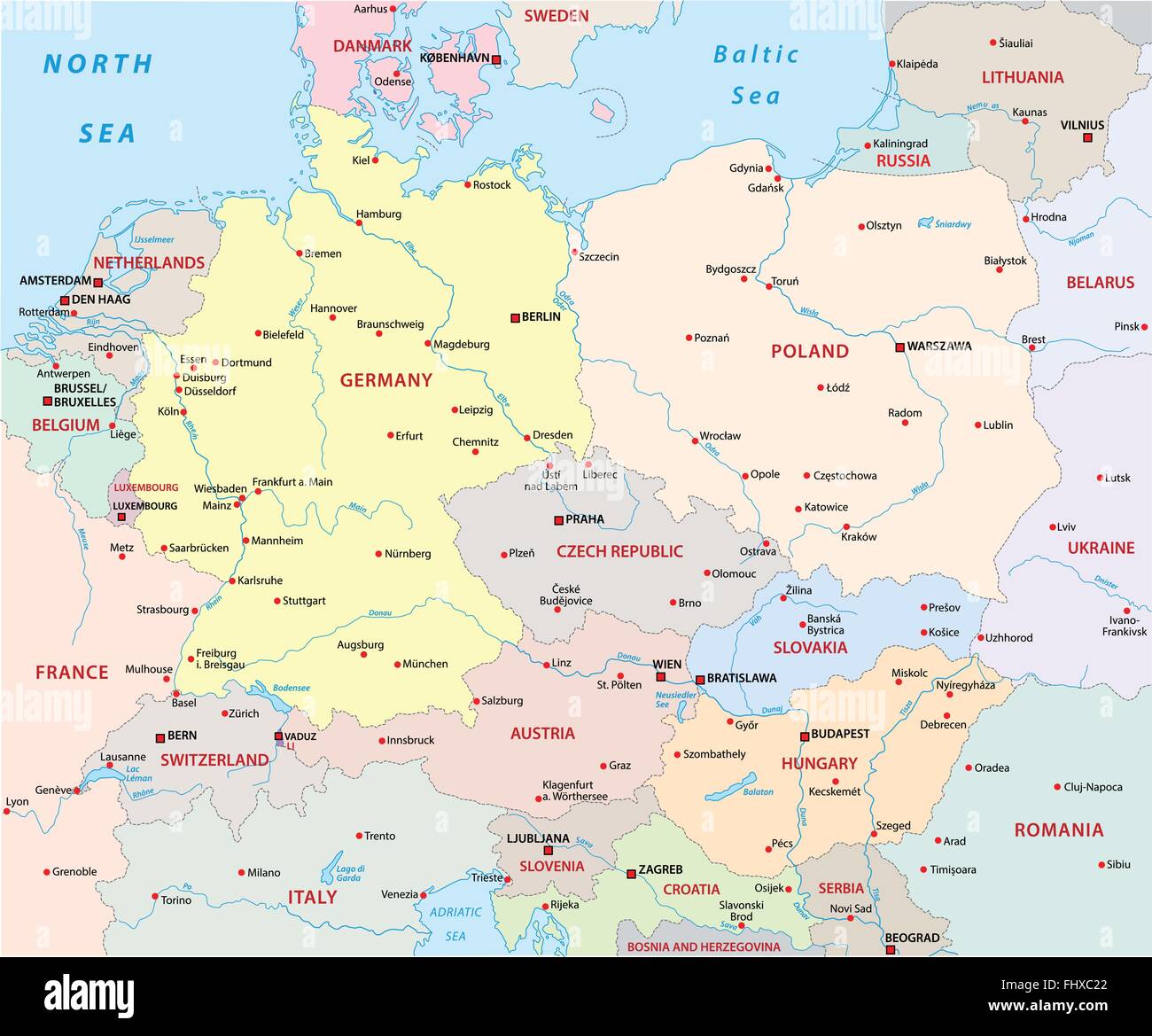 Weltkarte Com Europa Landkarten 80.571 Osteuropa Karte Stock Photos,