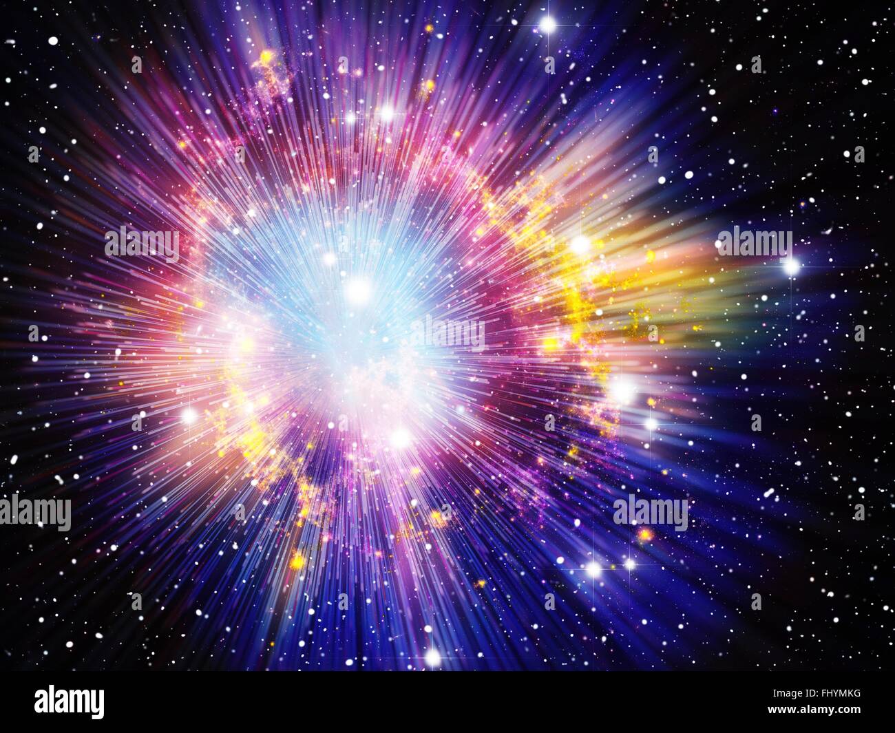 Urknall, Konzeptbild Computer Abbildung repräsentieren den Ursprung des ...