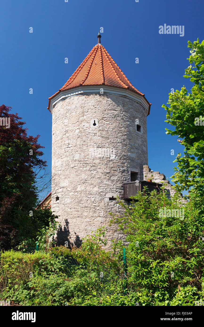 Roter Turm, roter Turm, Sommerhausen, Bayern, Unterfranken, Franken ...