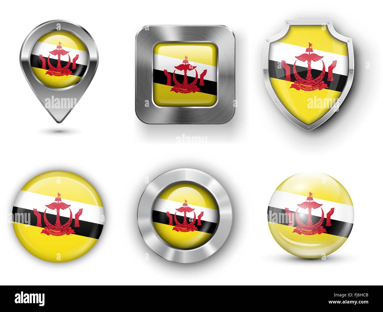 Brunei karte flagge Stock-Vektorgrafiken kaufen - Alamy