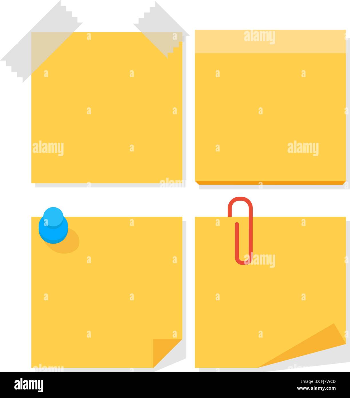 Haftnotizen ecke Stock-Vektorgrafiken kaufen - Alamy