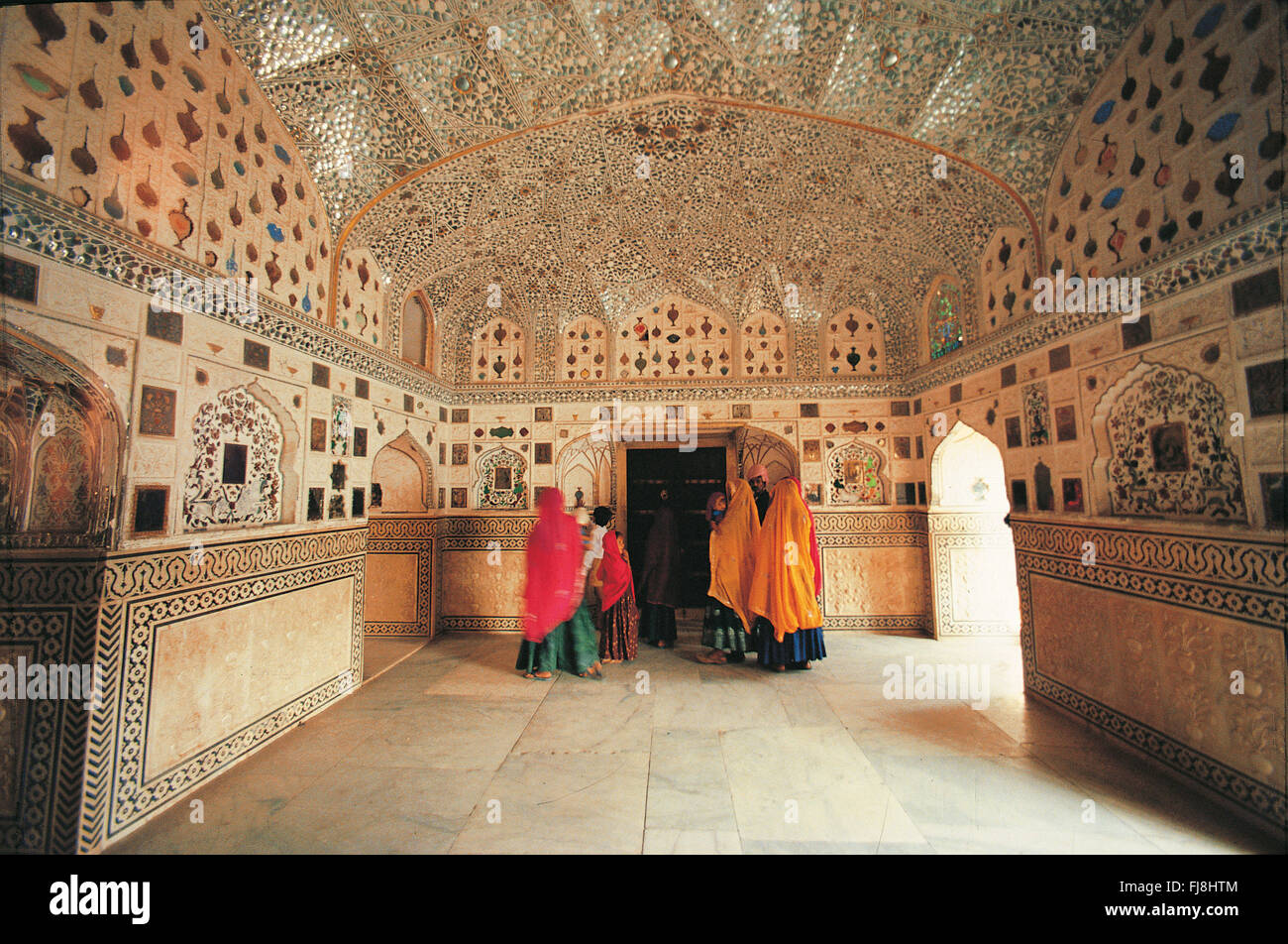 Sheesh Mahal Amber Fort Stockfotos und -bilder Kaufen - Alamy