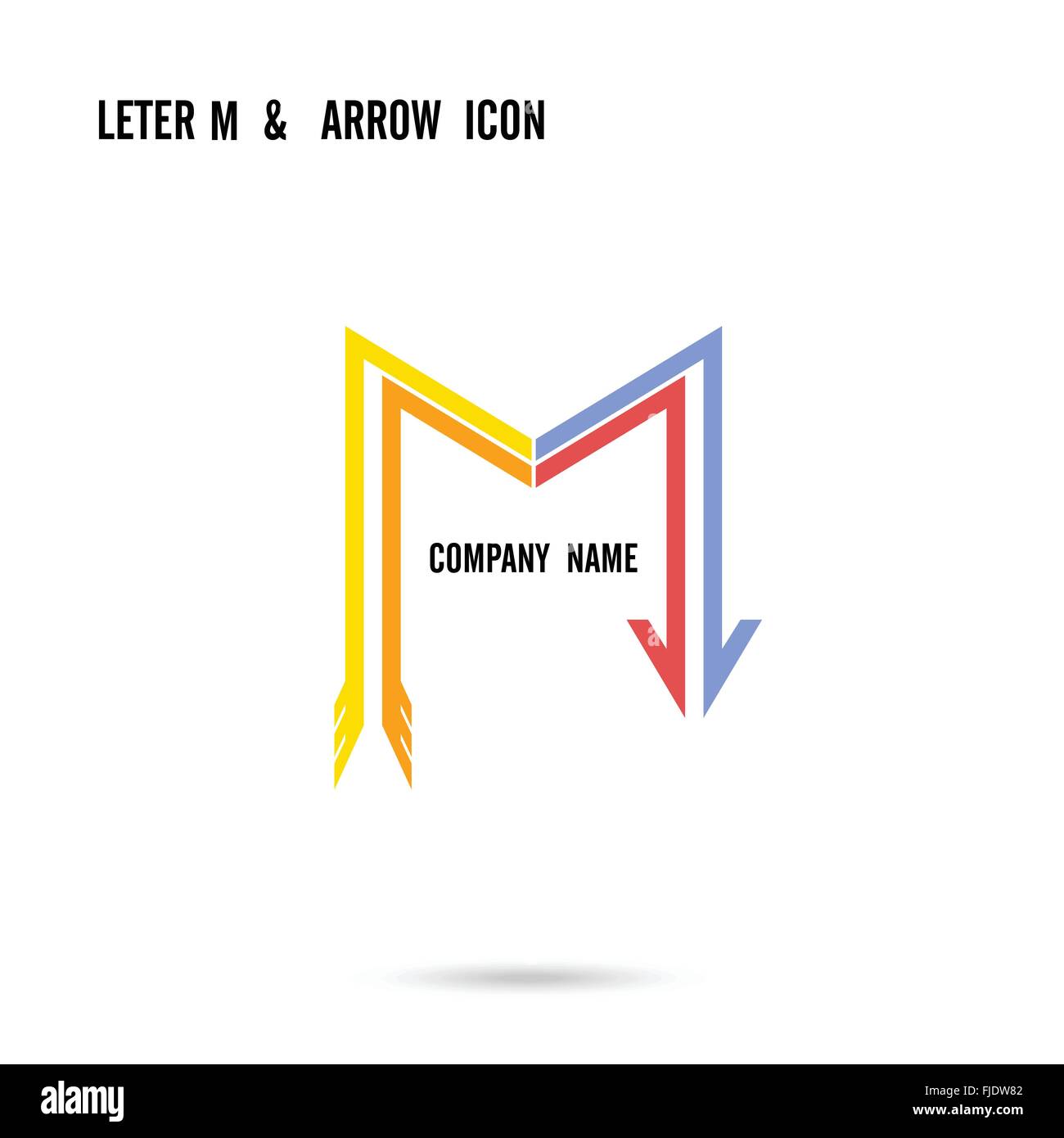 Kreative M Symbol abstrakte Logo Design Vektor Briefvorlage. Corporate ...