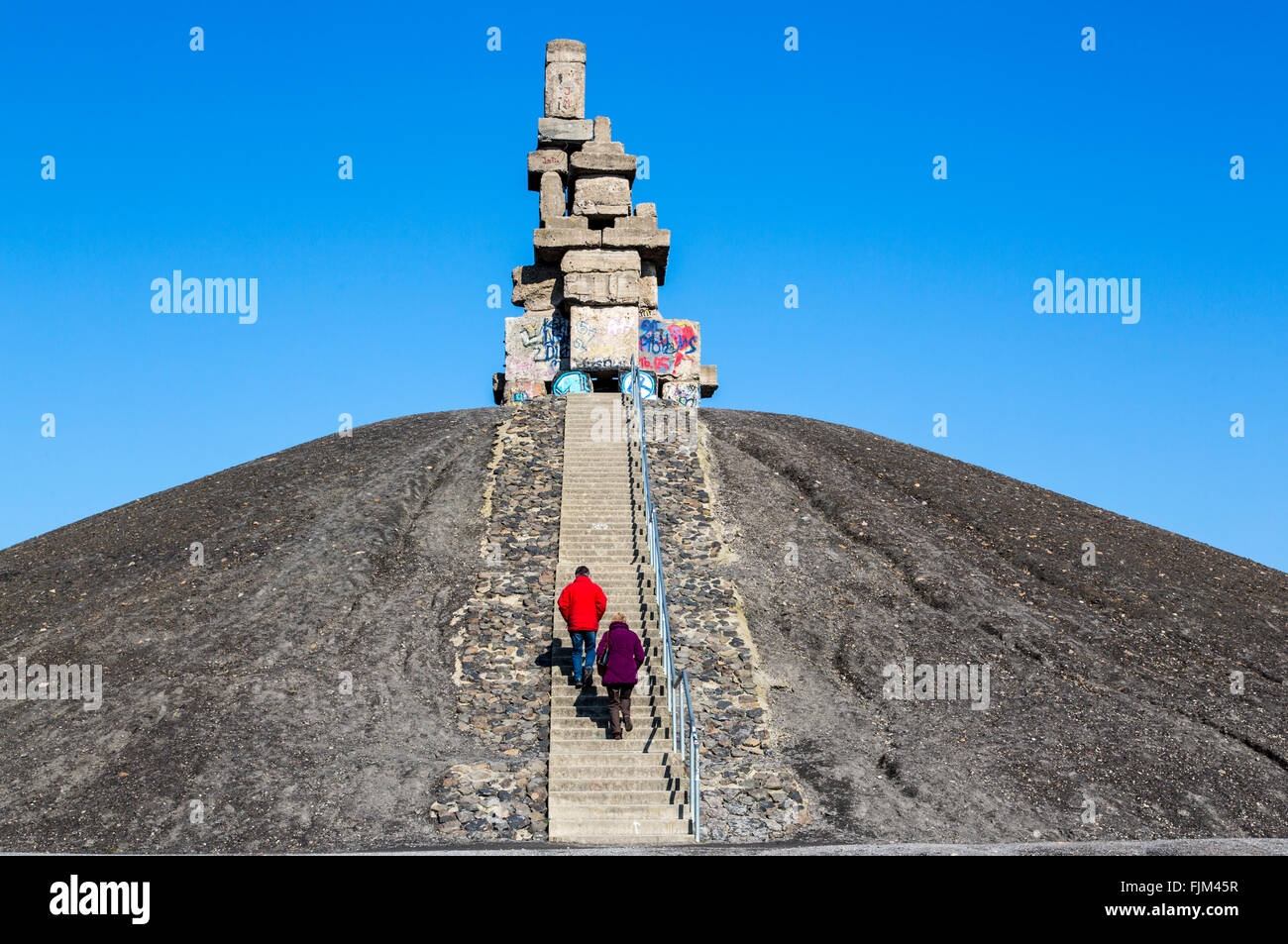 Halde Rheinelbe, der Bergbau-Haufen, Gelsenkirchen, Deutschland ...