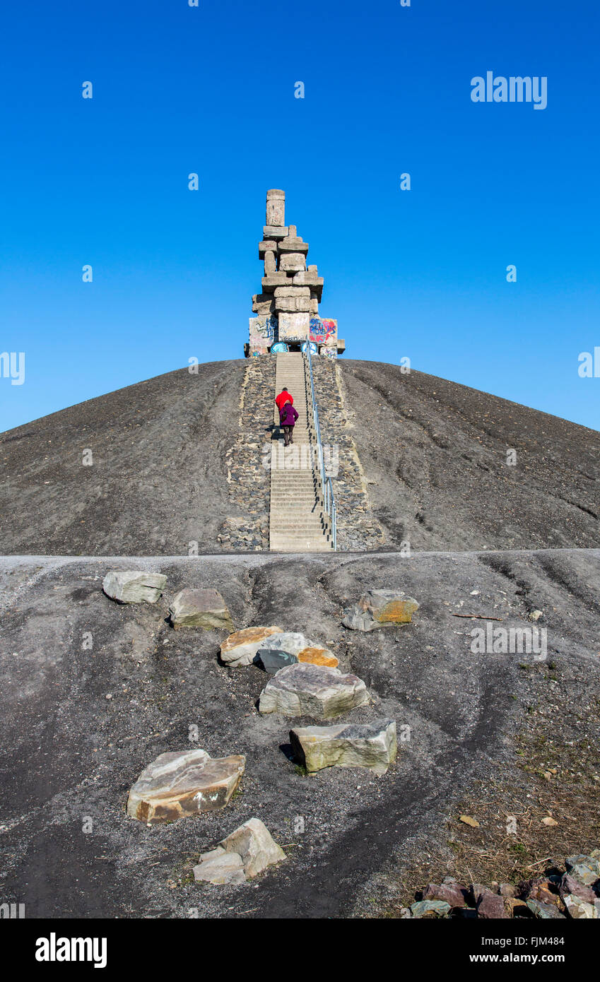 Halde Rheinelbe, der Bergbau-Haufen, Gelsenkirchen, Deutschland ...