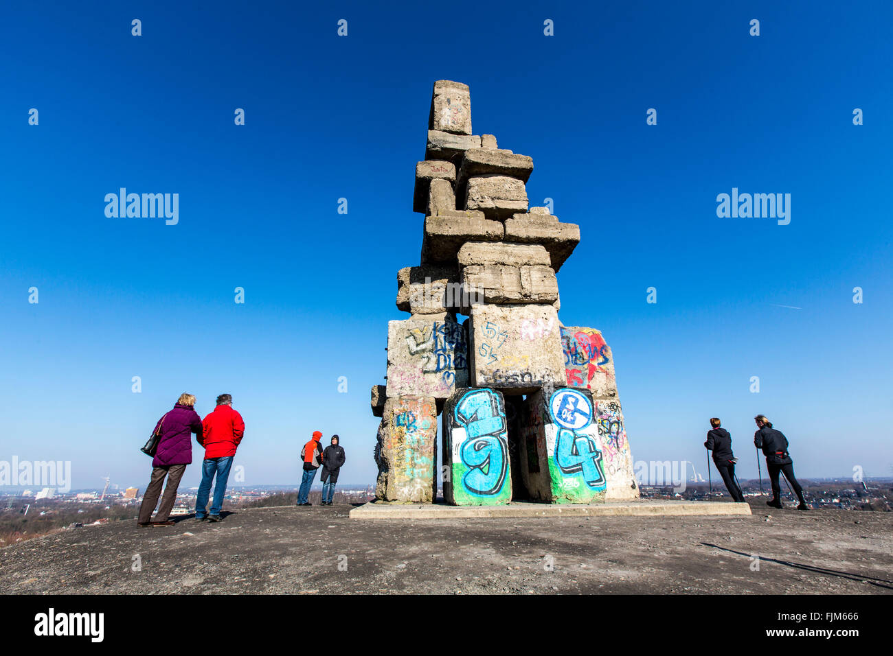 Halde Rheinelbe, der Bergbau-Haufen, Gelsenkirchen, Deutschland ...