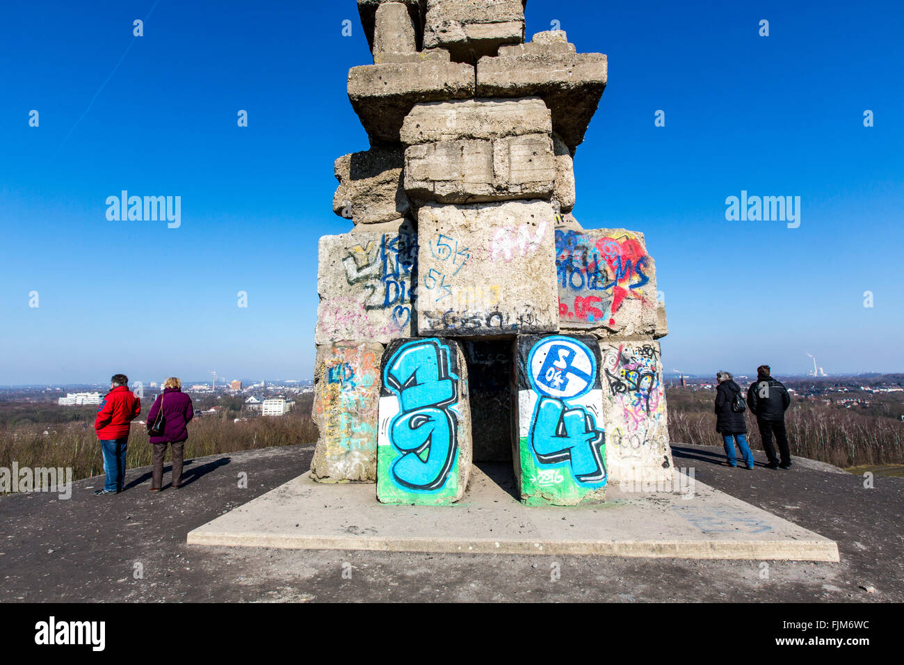 Halde Rheinelbe, der Bergbau-Haufen, Gelsenkirchen, Deutschland ...