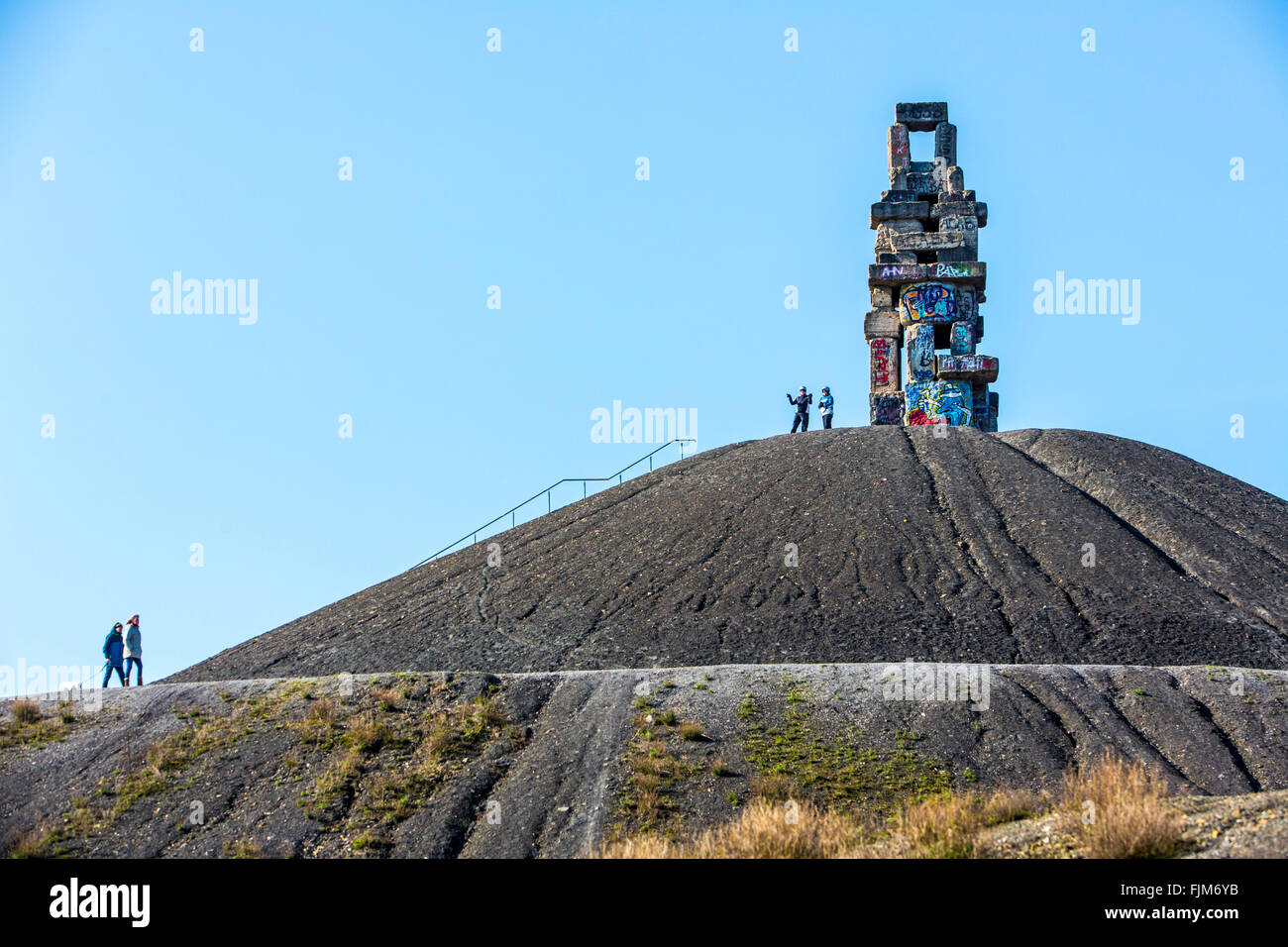 Halde Rheinelbe, der Bergbau-Haufen, Gelsenkirchen, Deutschland ...