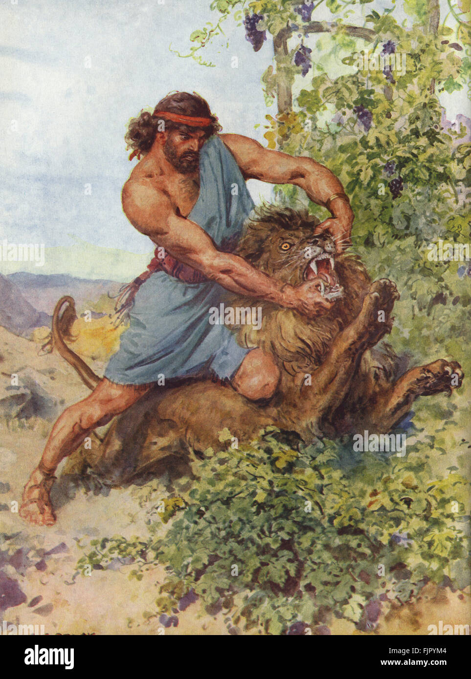 Samson ergriff der Löwe und riß ihn in Stücke. "Der Geist des Herrn kam ...