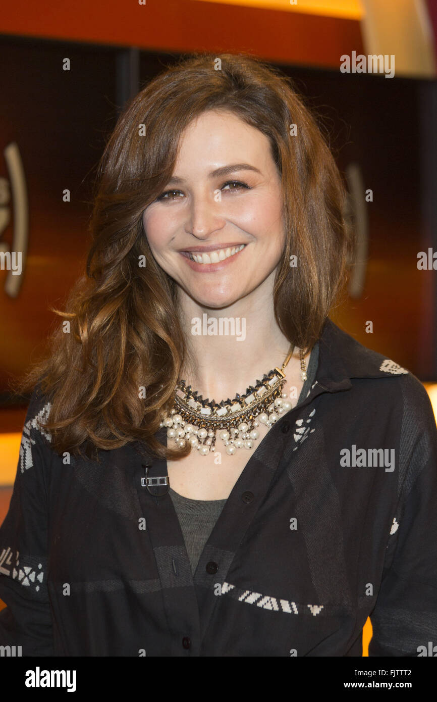 Deutschen ZDF TV Talkshow Markus Lanz bei Fernsehmacher-Studio mit: Katrin Bauerfeind wo ...