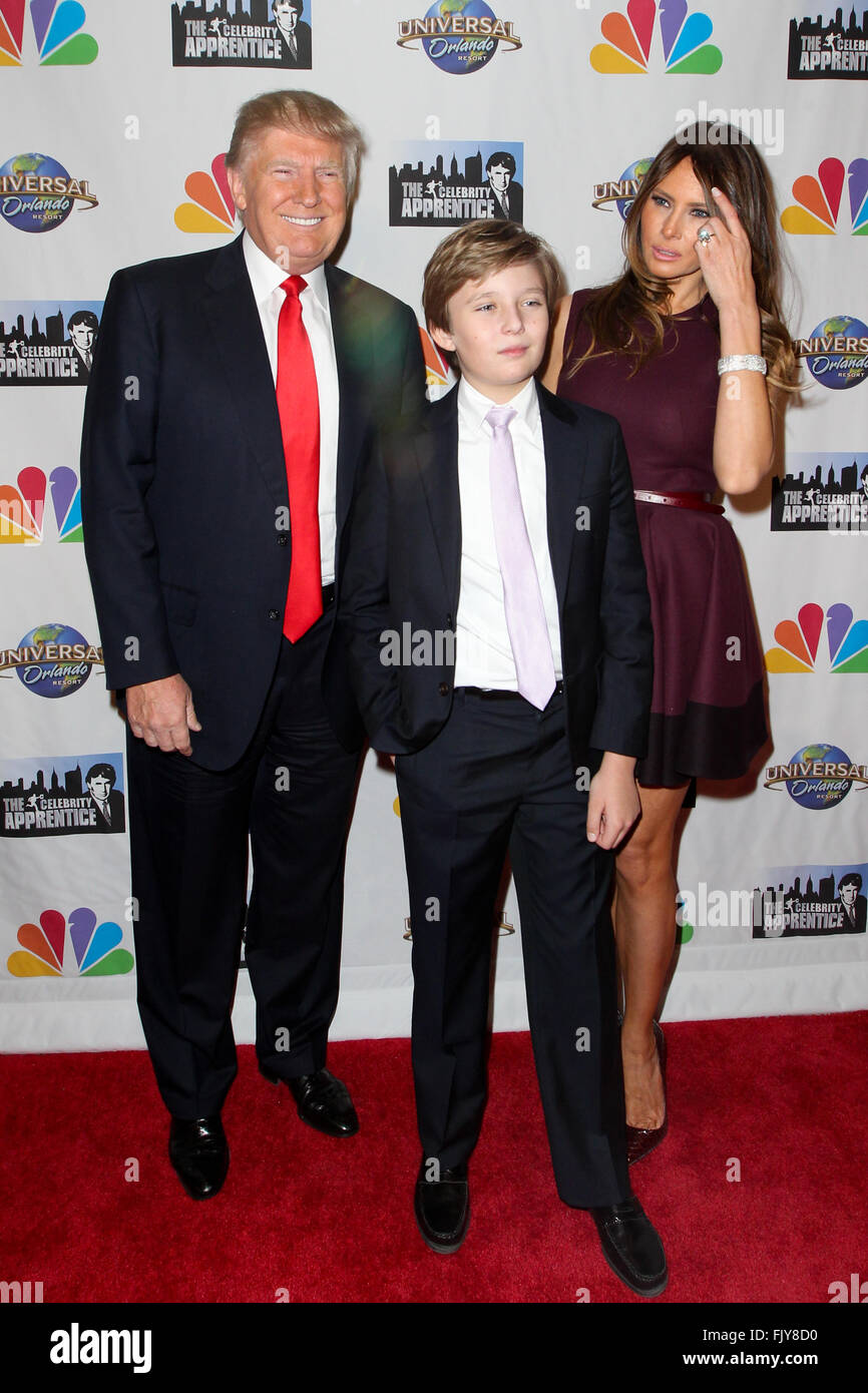 Donald Trump Melania Trump Son Stockfotos und -bilder Kaufen - Alamy