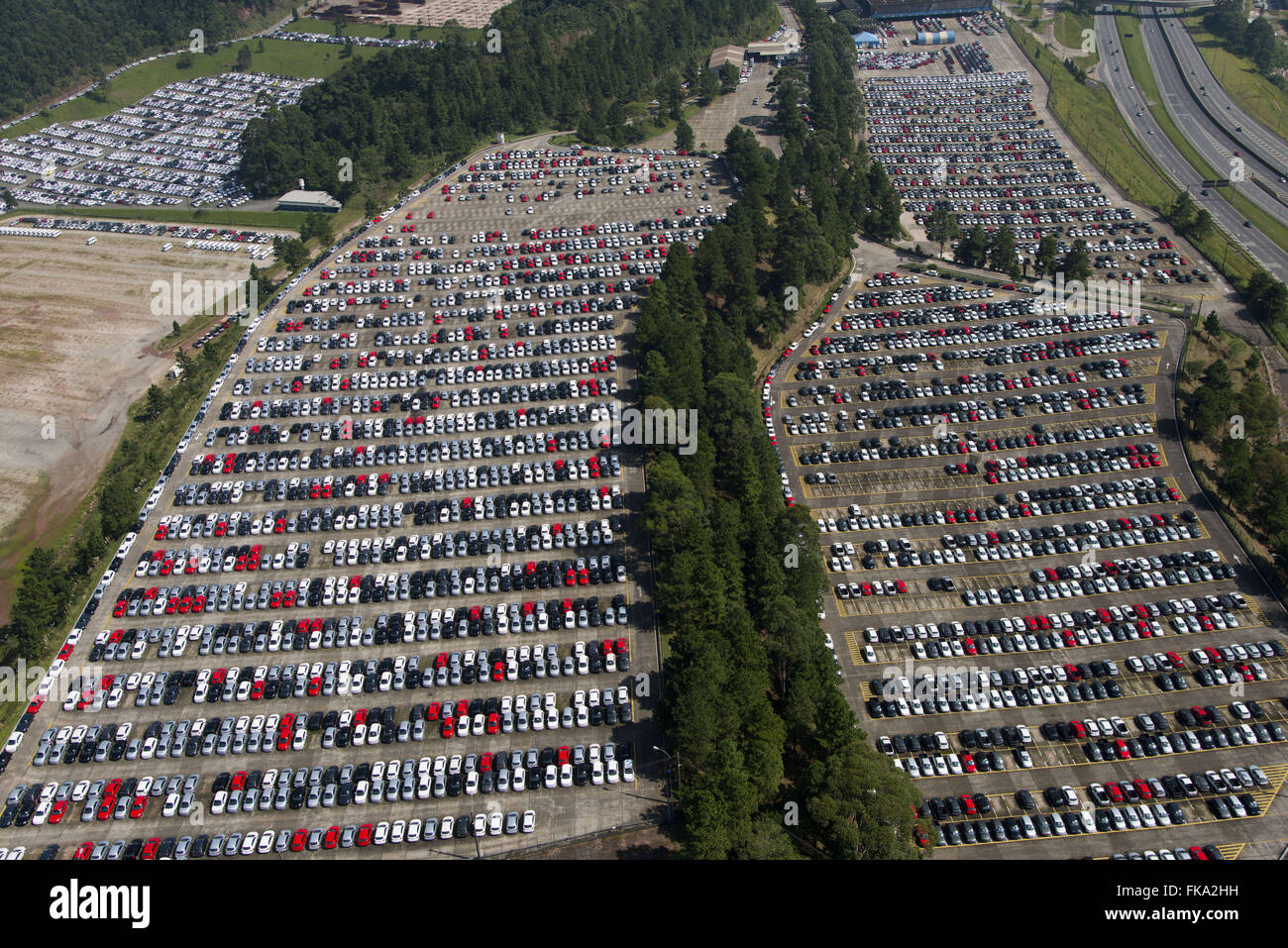 Aerial View Volkswagen Car Factory Stockfotos & Aerial View Volkswagen ...