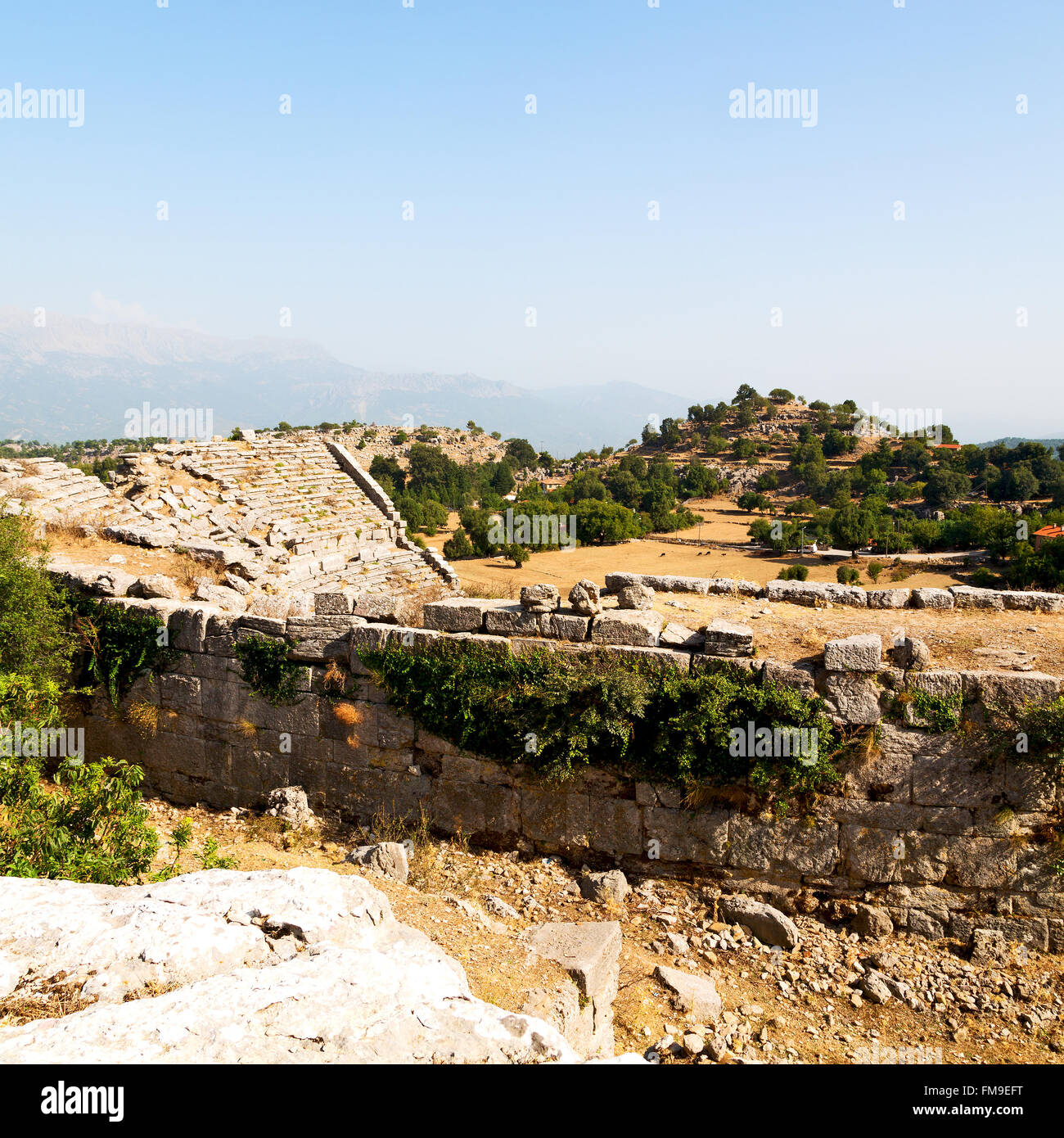 die Hügel in Asien Türkei Selge alte Architektur Ruinen und Natur ...