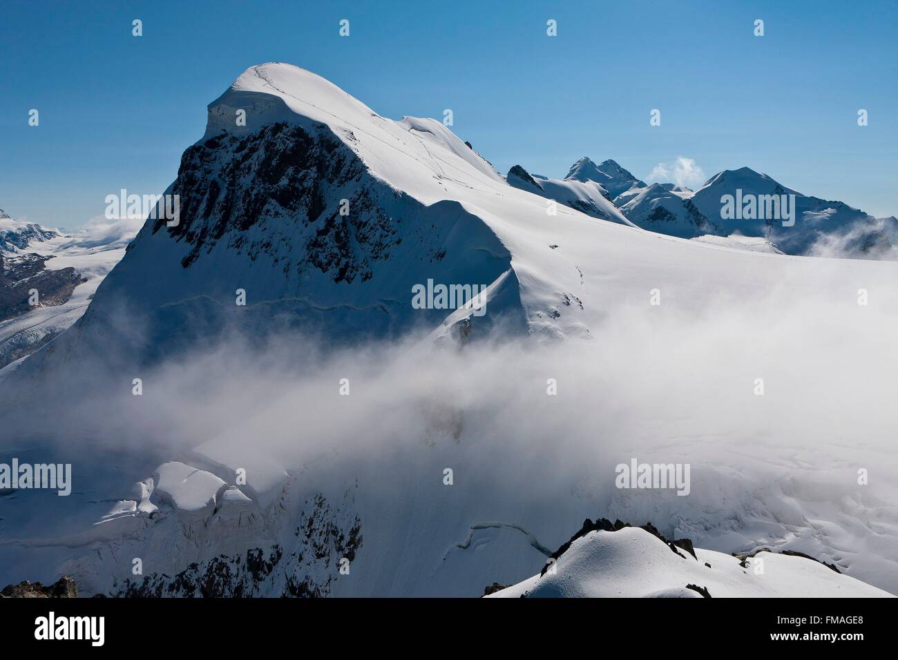 Schweiz, Kanton Wallis, Zermatt, Breithorn (4164 m Stockfotografie - Alamy