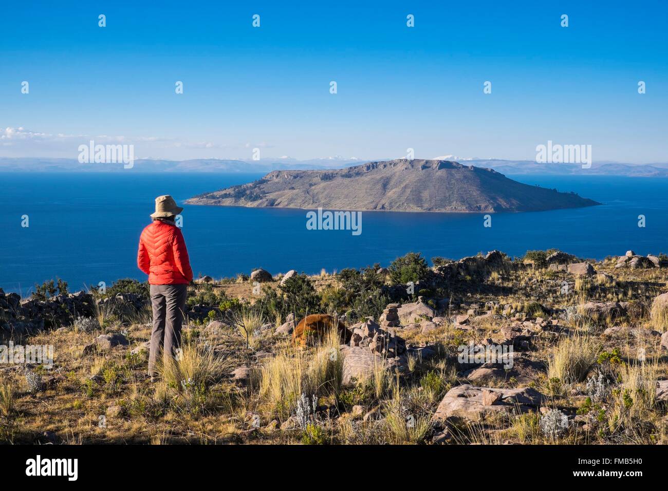 Peru, Provinz Puno, Titicacasee, Halbinsel Capachica, Llachon Dorf ...