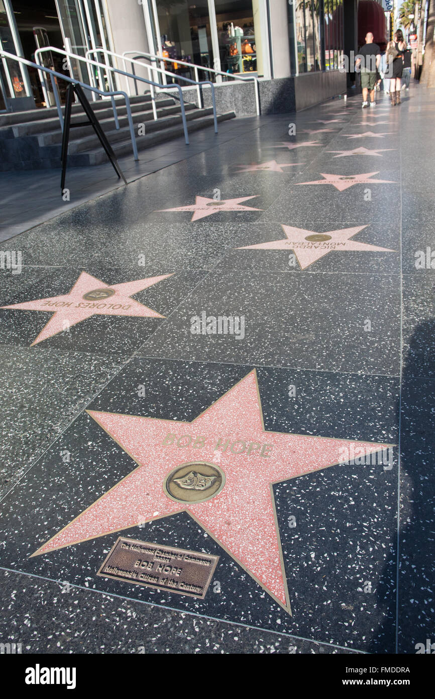 Bob Hope Stern am Walk of Fame, Hollywood Boulevard, Los Angeles ...