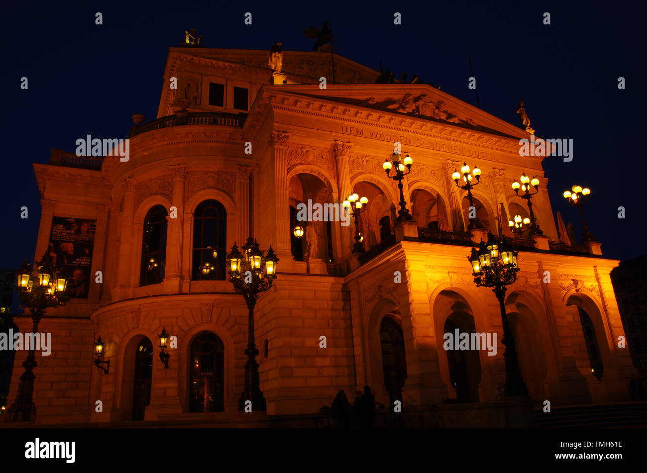 Frankfurt Alte Oper Nachts Stockfotos und -bilder Kaufen - Alamy