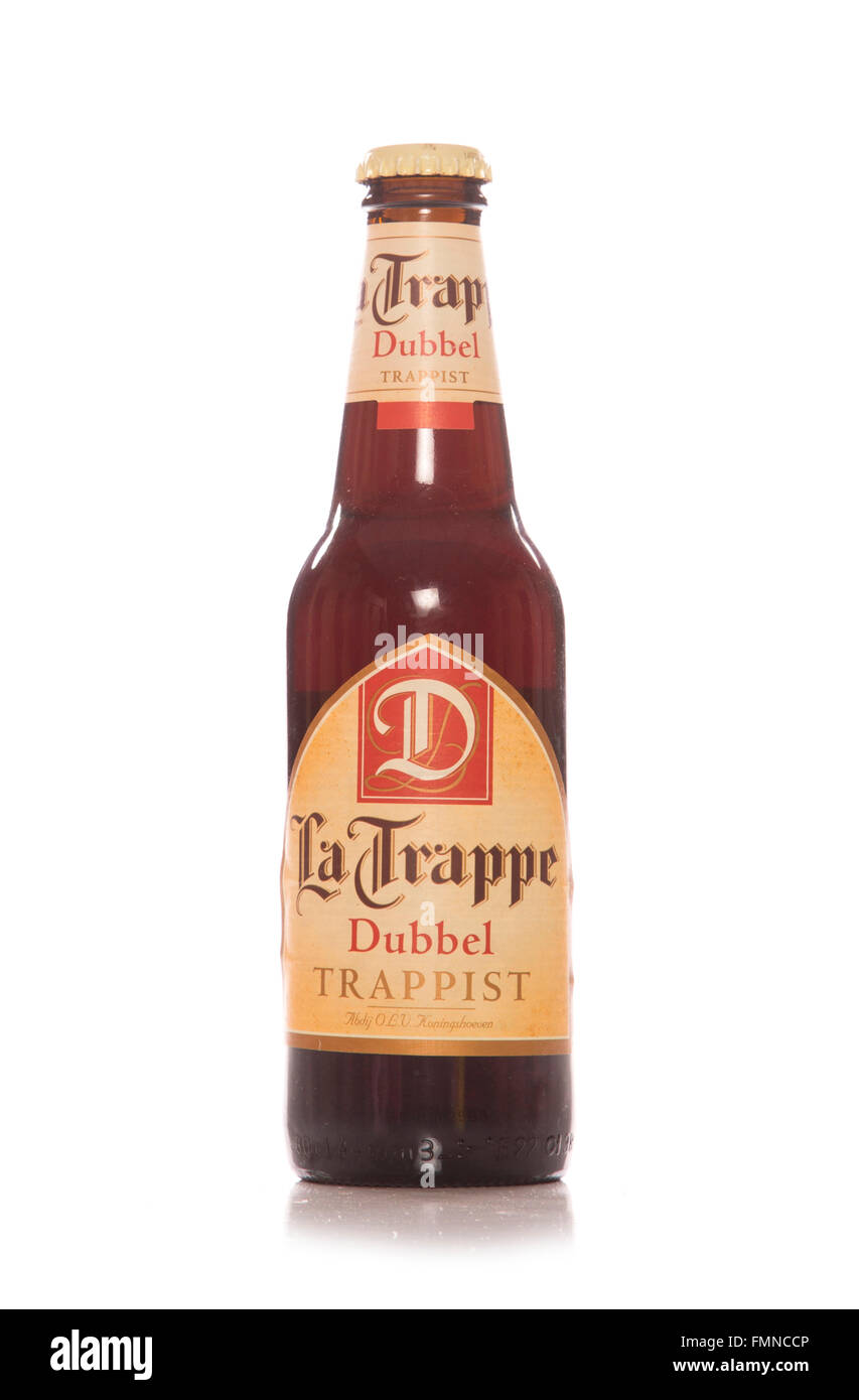 La Trappe Dubbel Trappist Belgien Bier Ausschnitt Stockfotografie - Alamy