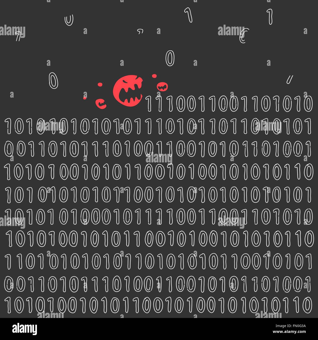 Vektor-Cartoon-Computer-Virus Stock-Vektorgrafik - Alamy