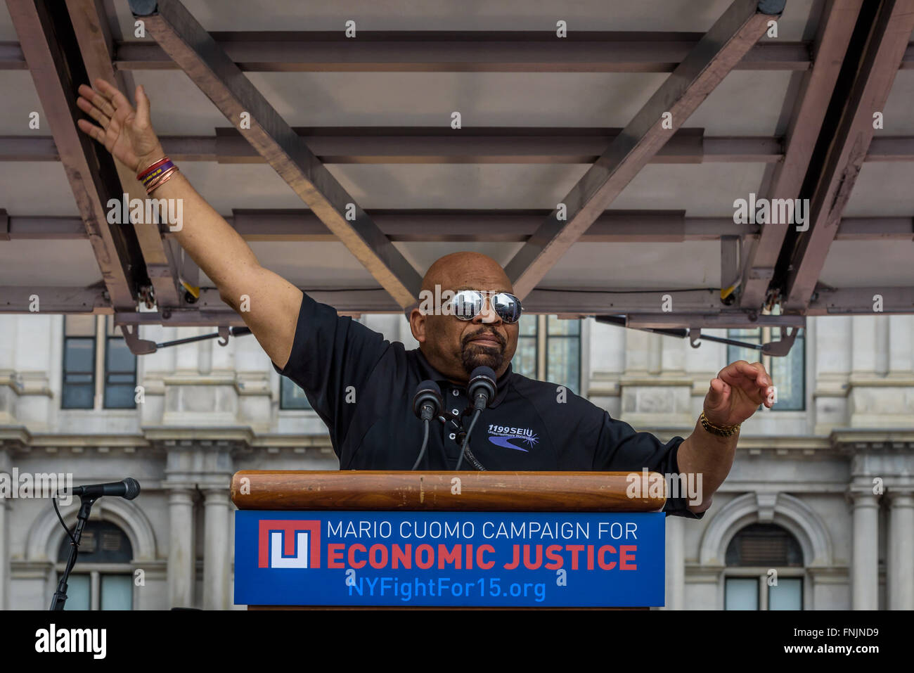 George Gresham, Präsident von 1199 SEIU United Healthcare Arbeiter Ost ...