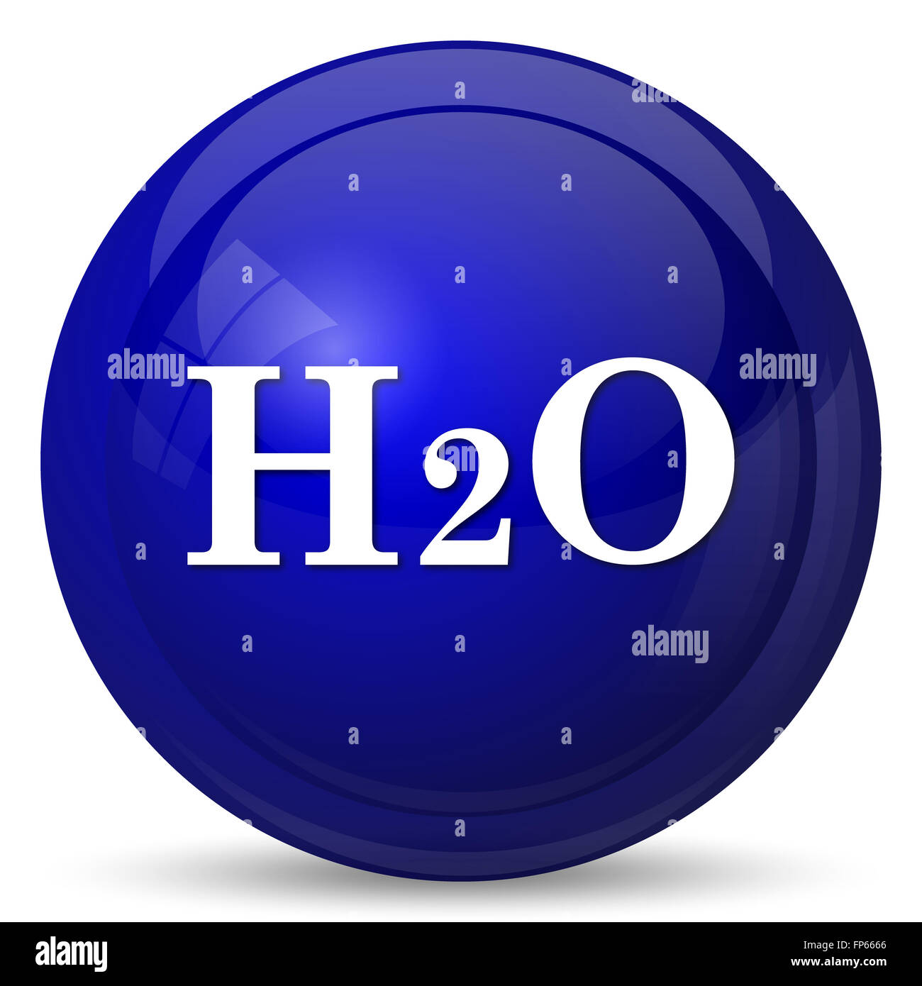 H2O-Symbol. Internet-Button auf weißem Hintergrund Stockfotografie - Alamy