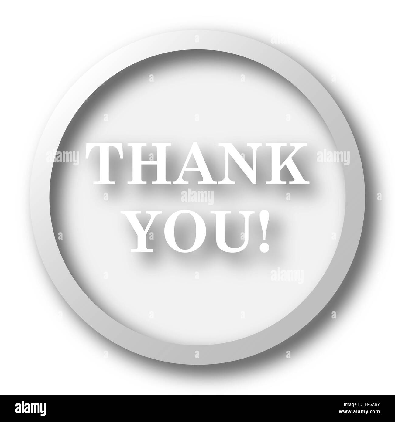Vielen Dank-Symbol. Internet-Button auf weißem Hintergrund ...