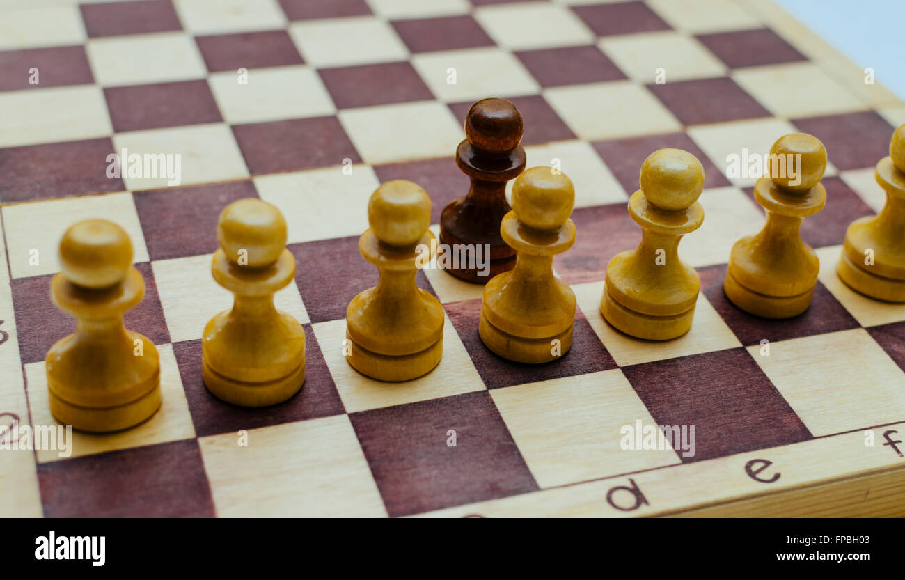 Bauern auf dem Schachbrett Stockfotografie - Alamy