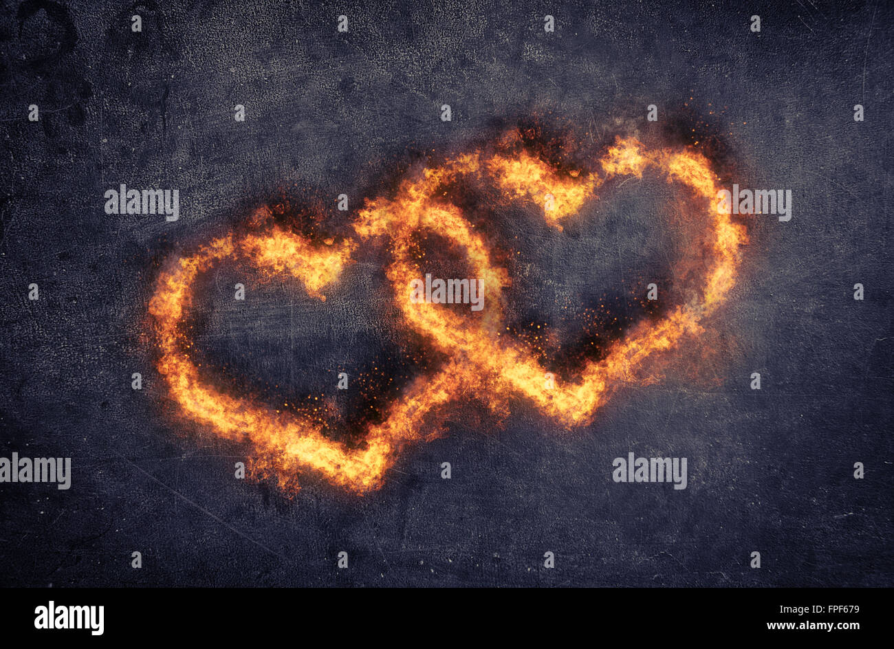 Zwei Ineinander Verschlungene Herzen Stockfotos und -bilder Kaufen - Alamy