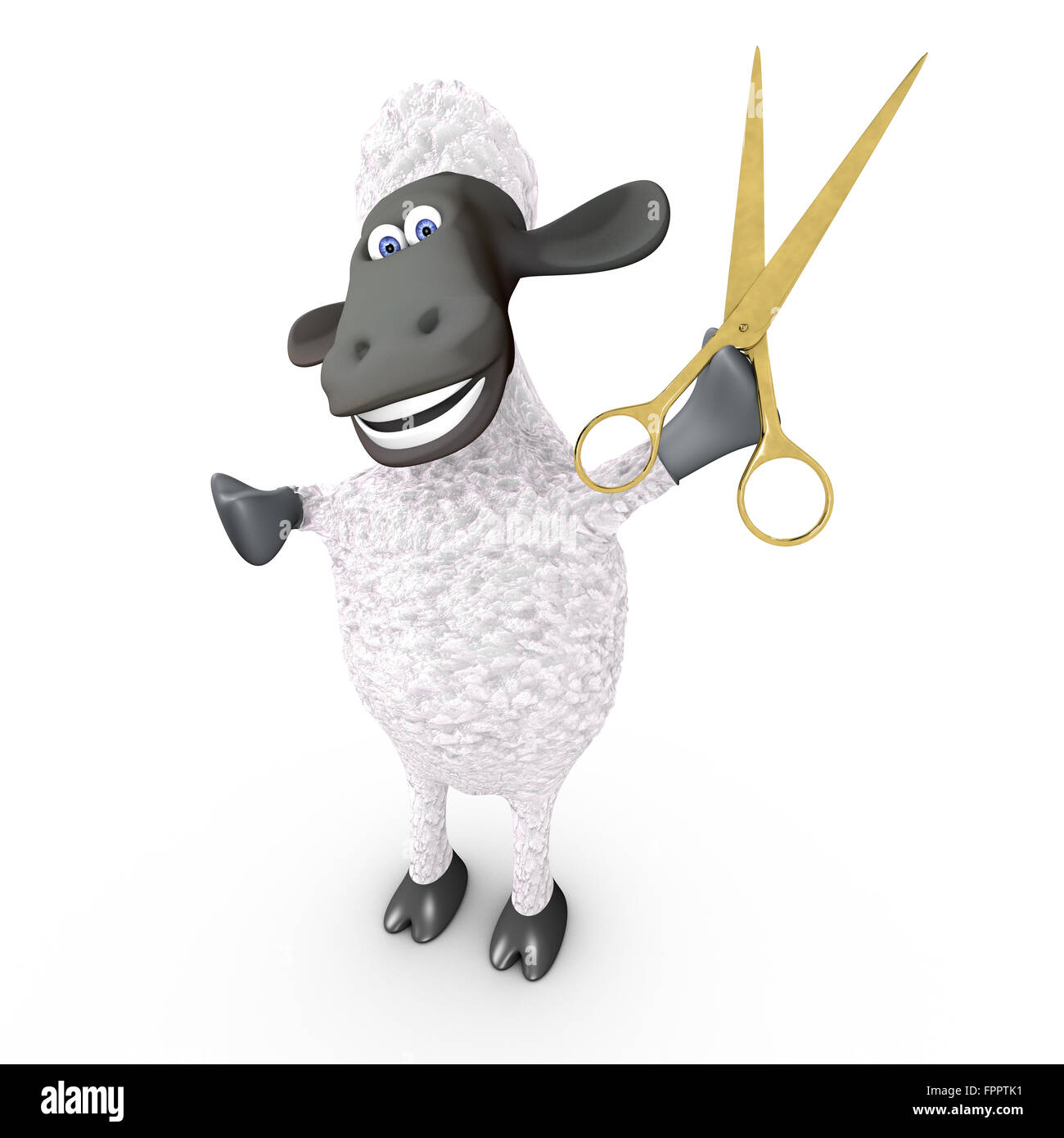 Cartoon Illustration Funny Scissors Stockfotos & Cartoon Illustration ...