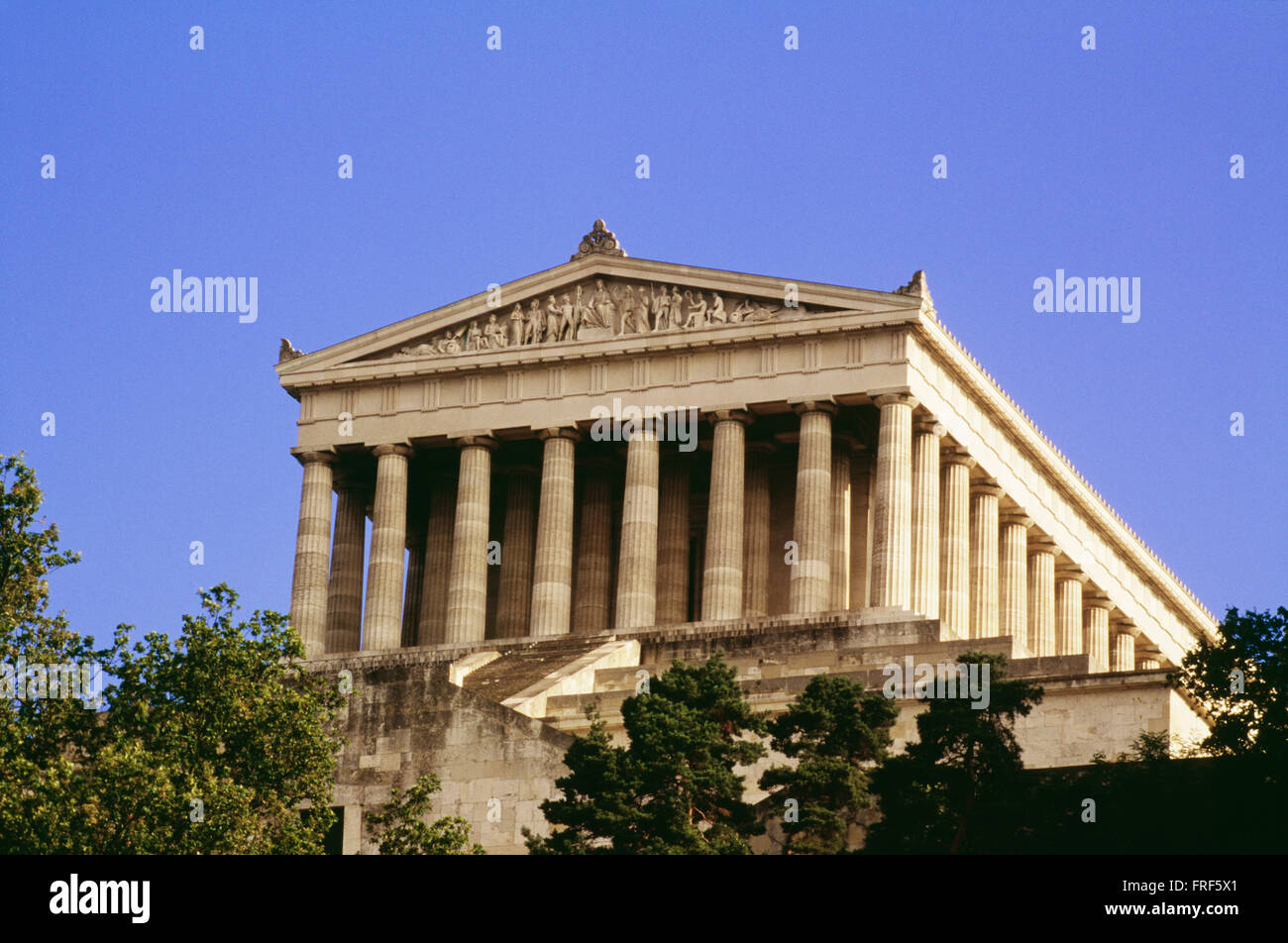Halle der Walhalla bei Regensburg, Bayern, Deutschland Stockfotografie ...