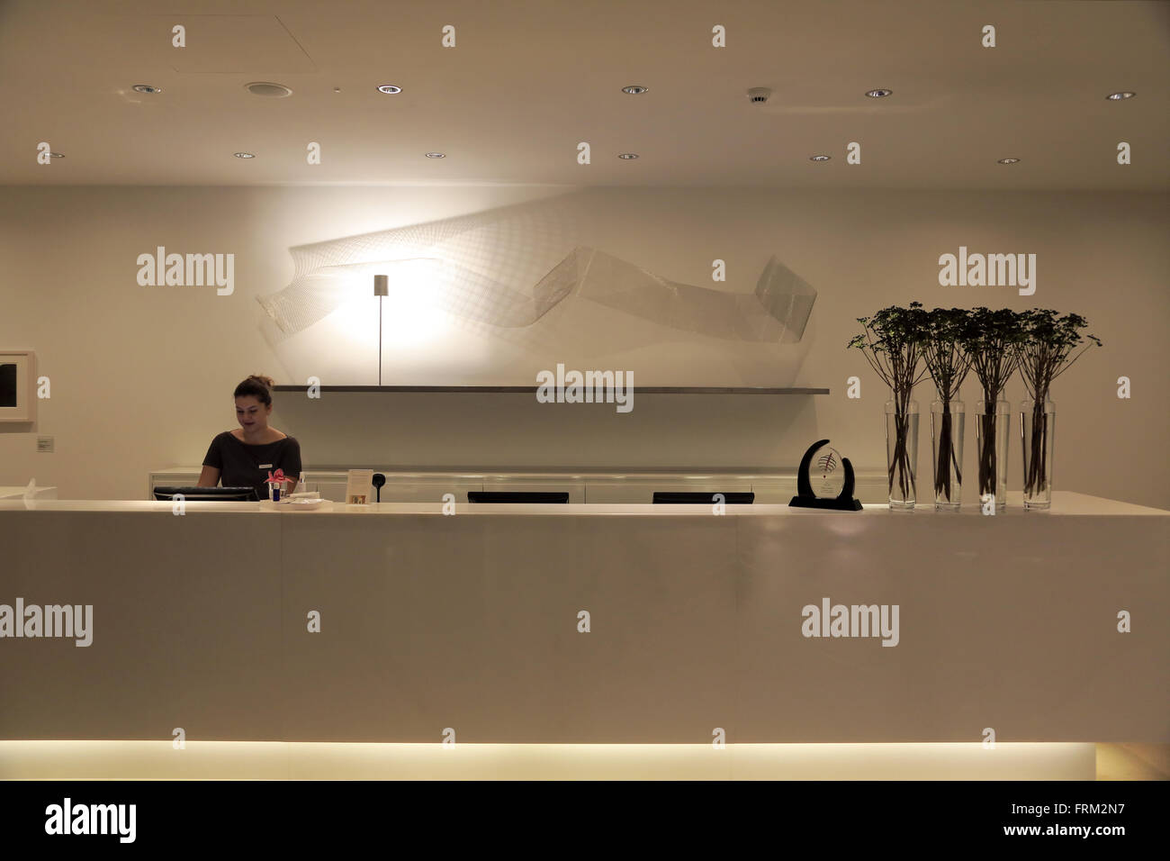 Die Rezeption des Spa des Dolder Grand Hotel, Zürich, Schweiz ...