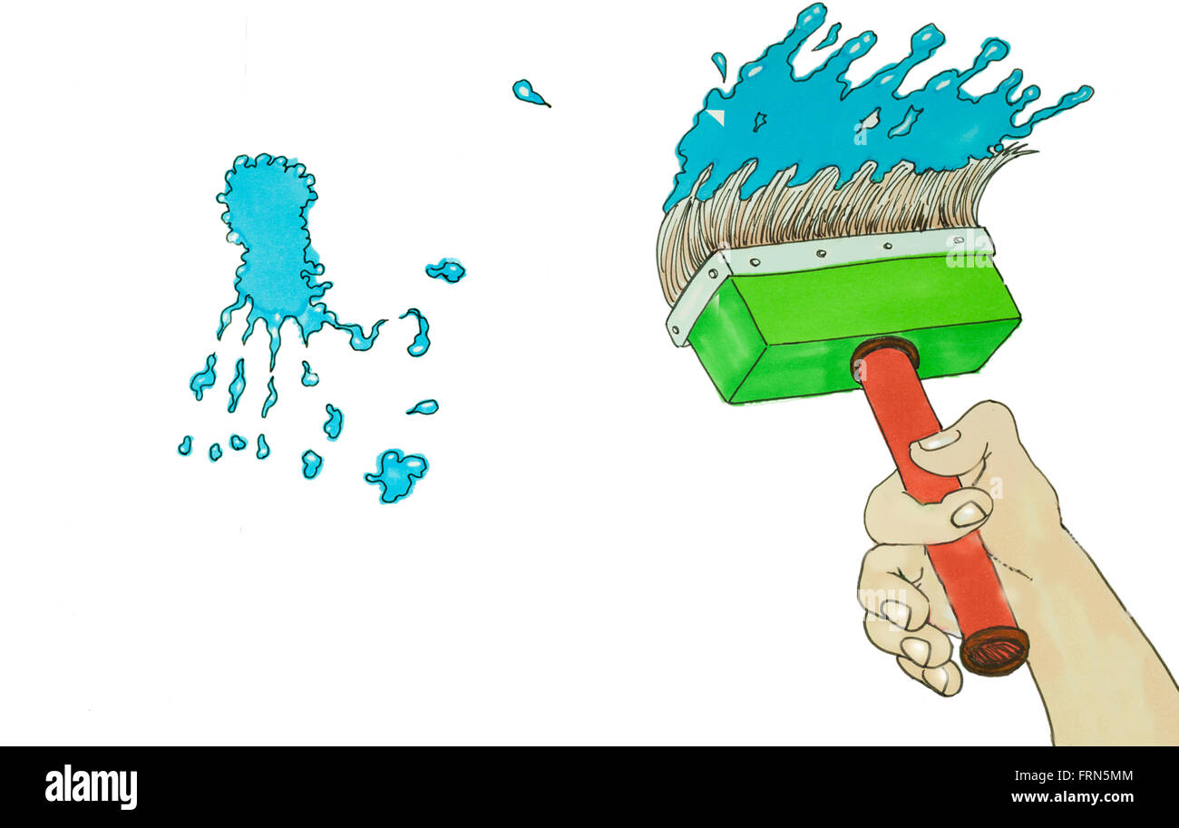 Cartoon paint brush -Fotos und -Bildmaterial in hoher Auflösung – Alamy