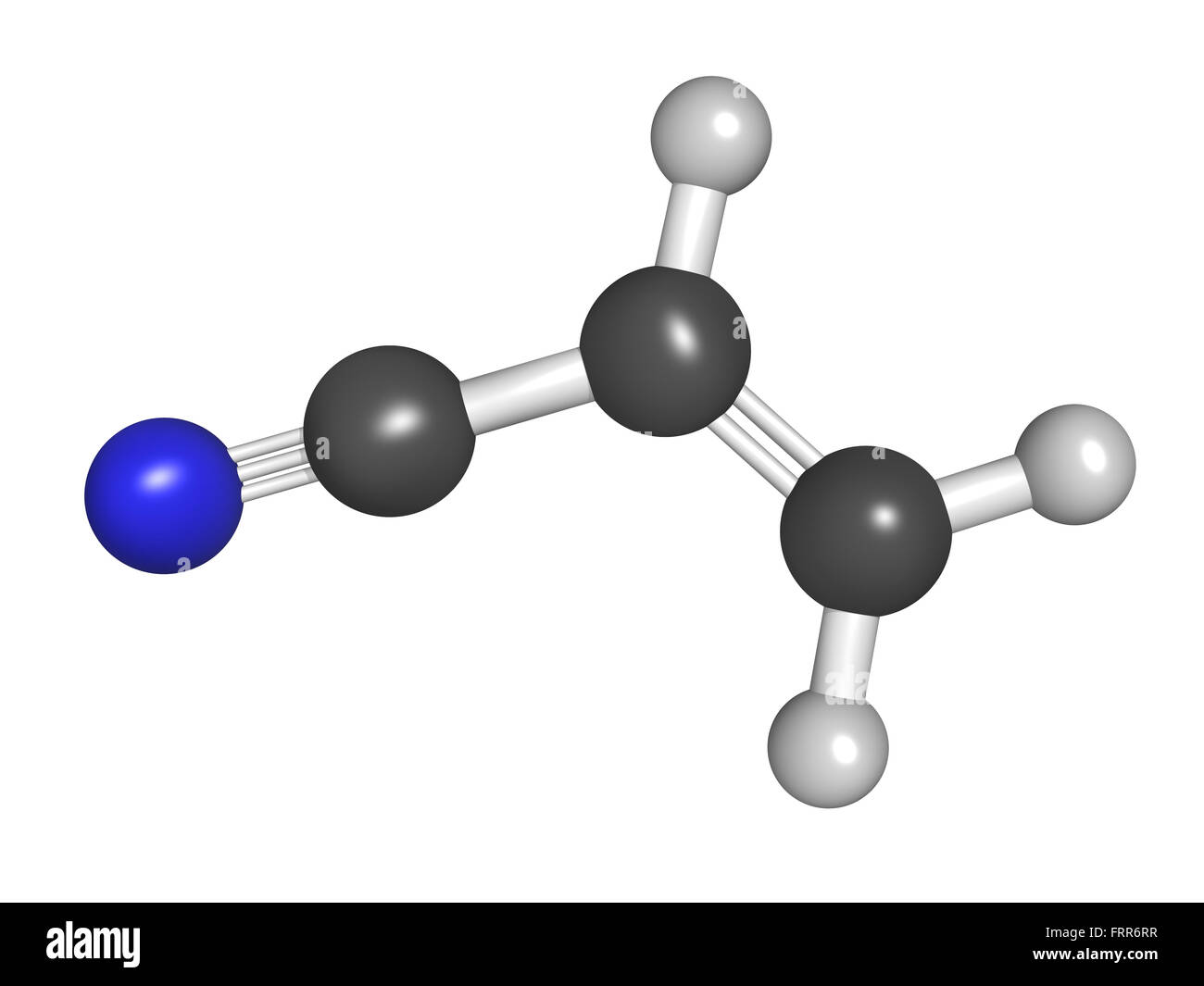 Acrylnitril-Molekül, Polyacrylnitril (PAN) und ABS-Kunststoff ...