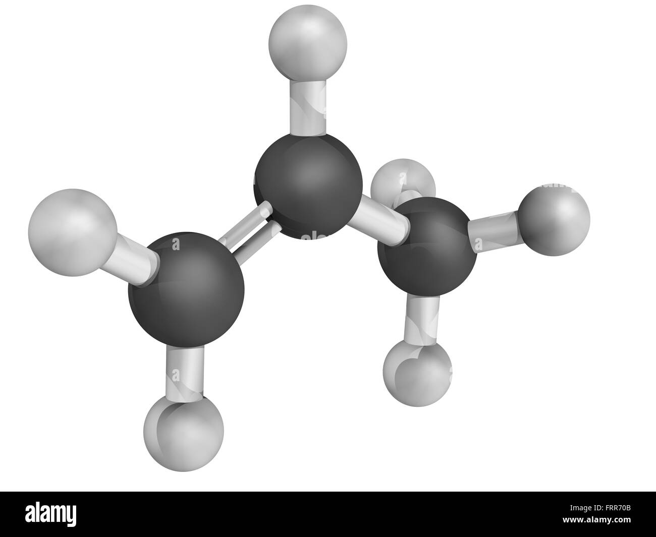 Chemical structure propylene propene polypropylene -Fotos und ...
