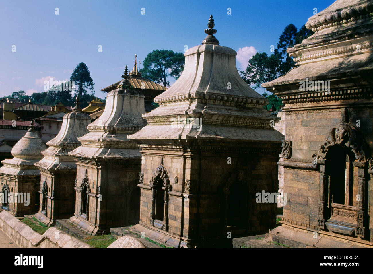 Reihe von Chaityas, Pashupatinath, Nepal Stockfotografie - Alamy